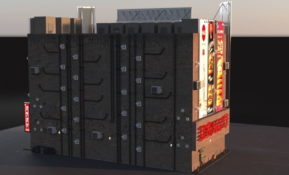 Cyberpunk Building Neon City 3D model | CGTrader