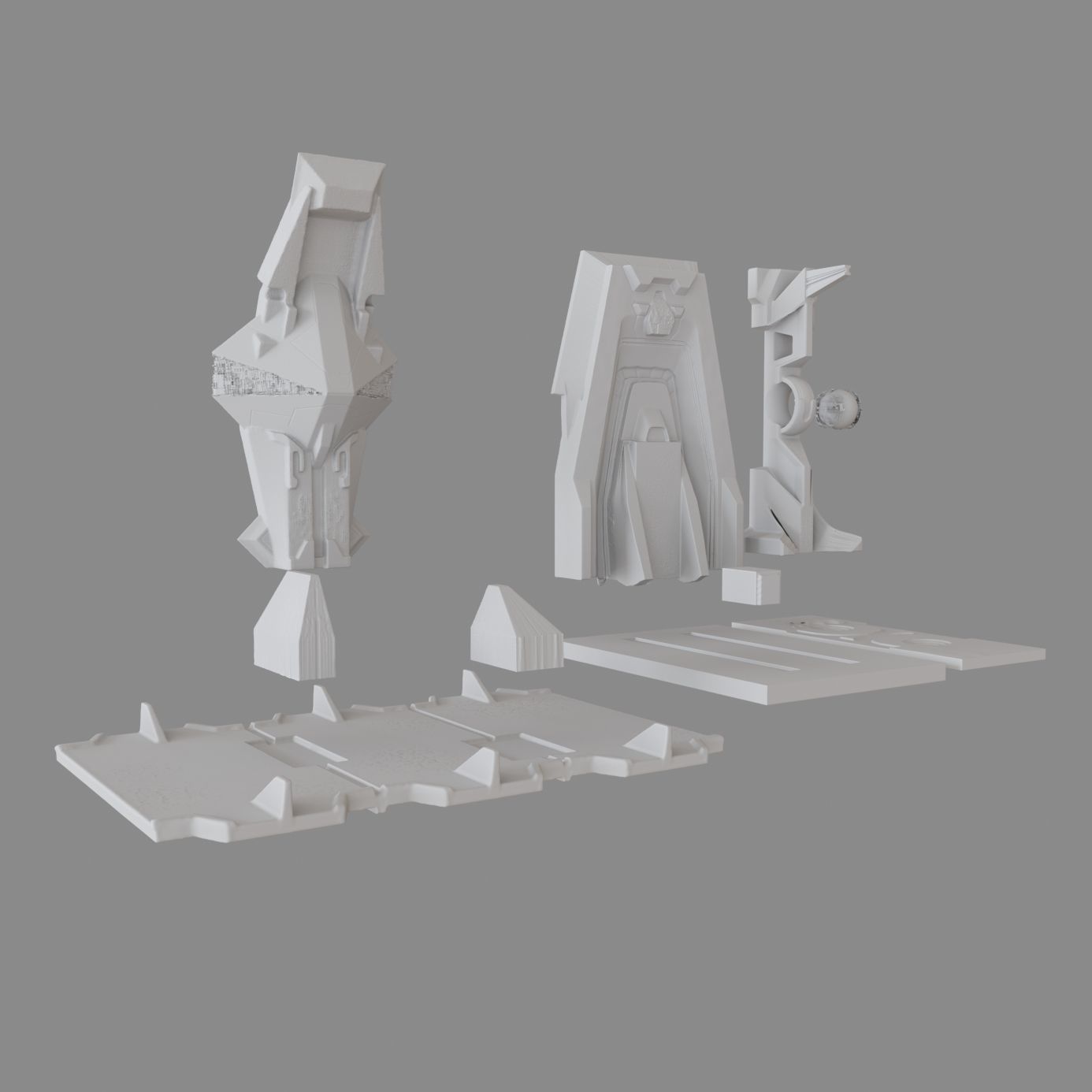 Scifi Egyptian Elements 3D model | CGTrader