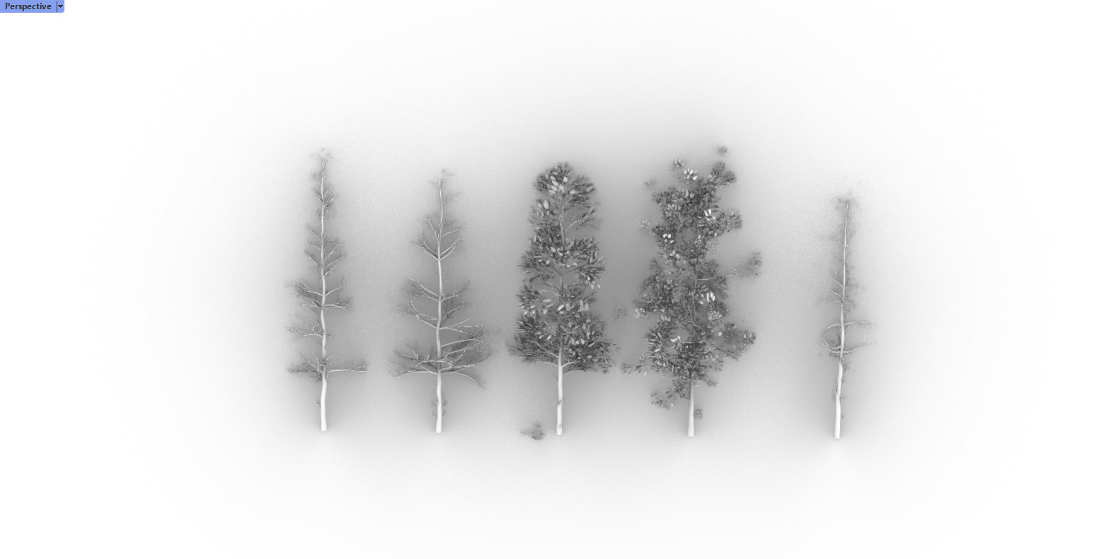 4 simple trees free 3D model | CGTrader