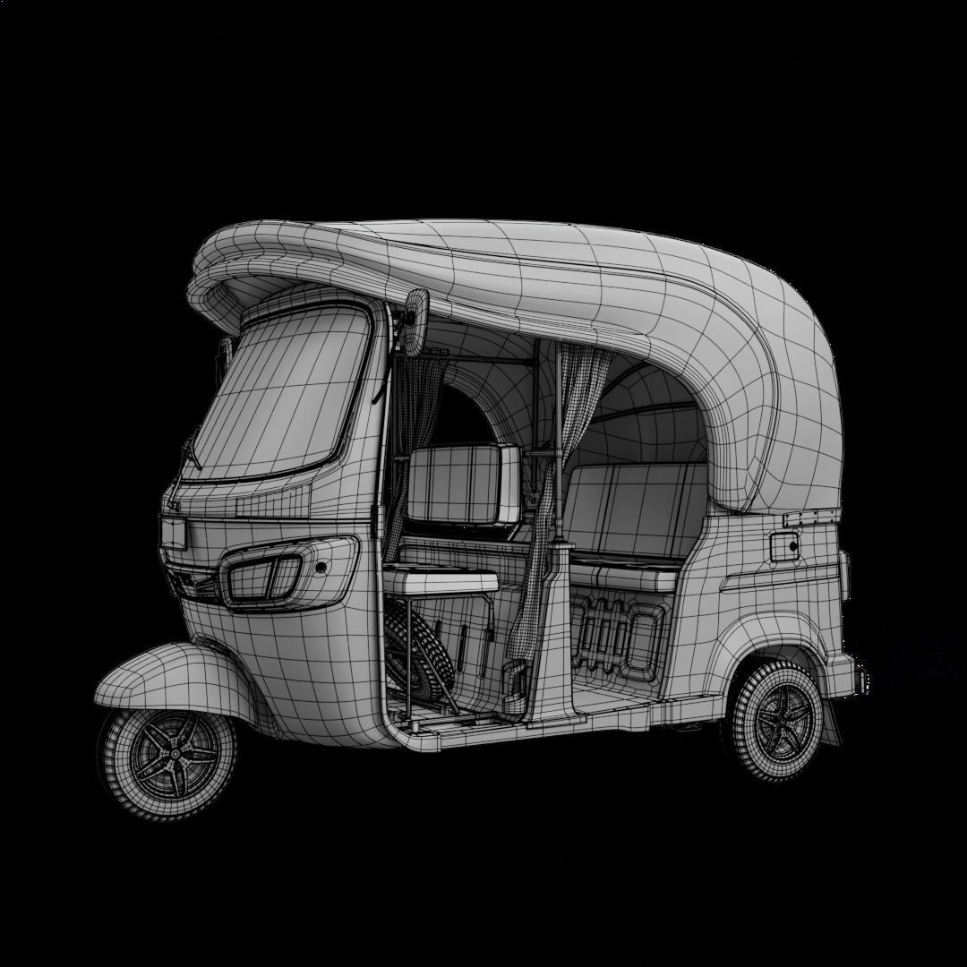 3D model TRICYCLE - RICKSHAW - PIAGGIO 3D MODEL VR / AR / low-poly ...