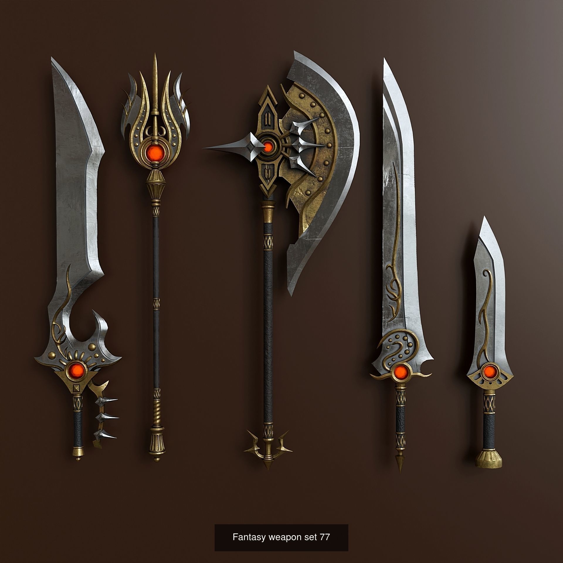 Collection of fantasy combat weapons 2 | CGTrader