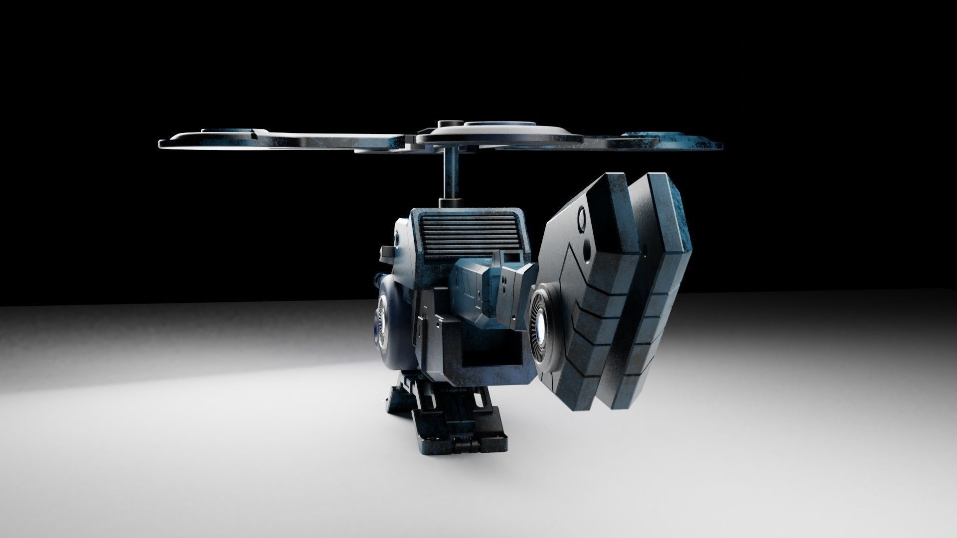 Sci-fi Fighter Helicopter 3D model | CGTrader