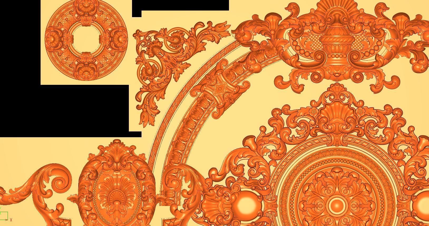 1 set of the most vip classic ceiling 3d 3D model 3D printable | CGTrader