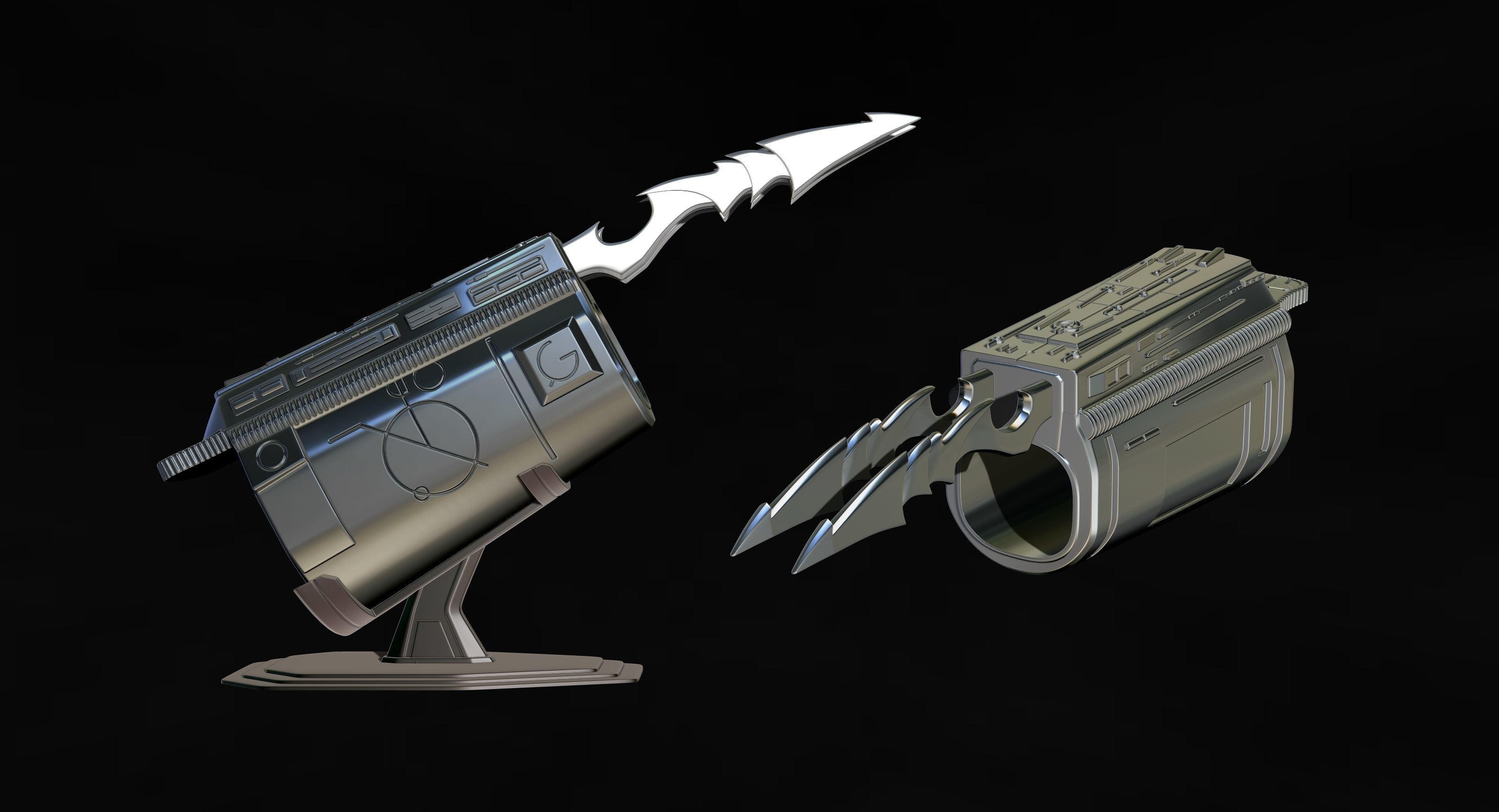 Predator Gauntlet Forearm Right File STL-OBJ for 3D printer 3D model 3D ...