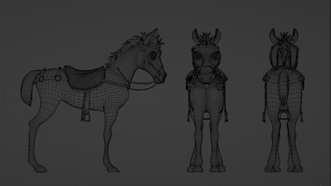 CARTOON HORSE 3D MODEL free VR / AR / low-poly 3D model | CGTrader