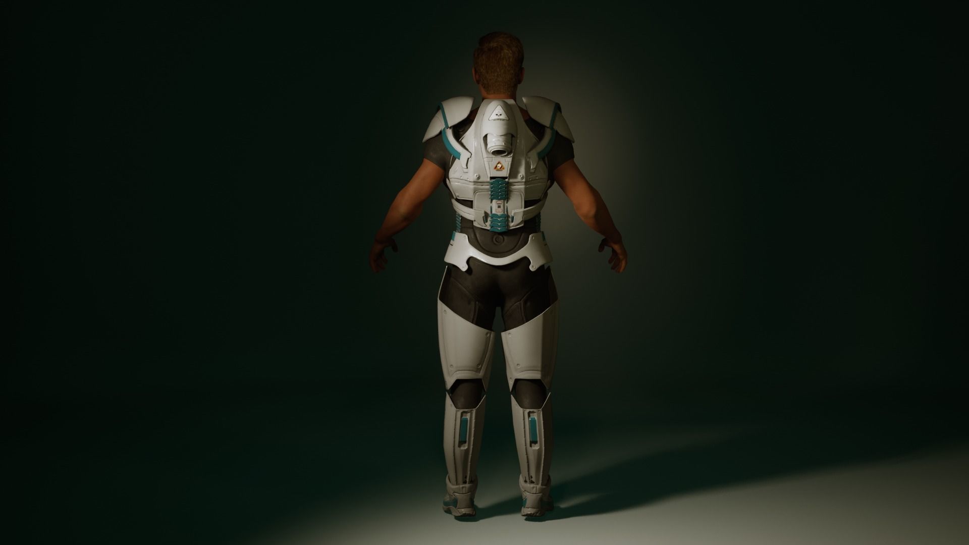 3D model Heavy armor outfit for Metahuman TallMed Male Body VR / AR ...