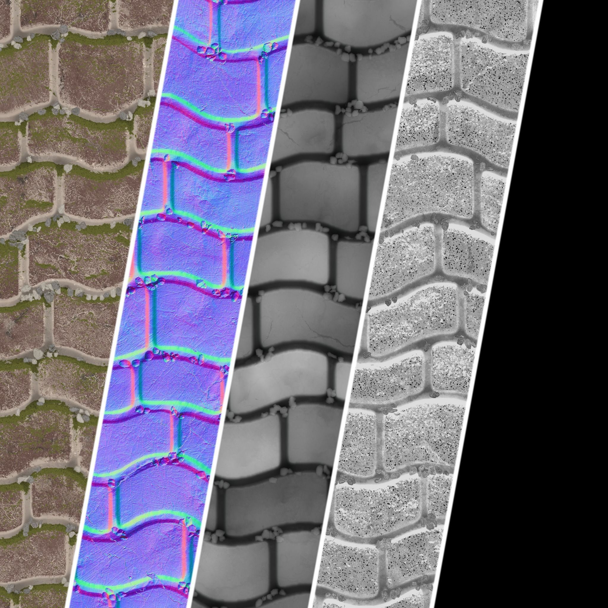 Texture Pavement Materials 36- Paving By Water and Mud Seamless VR / AR ...