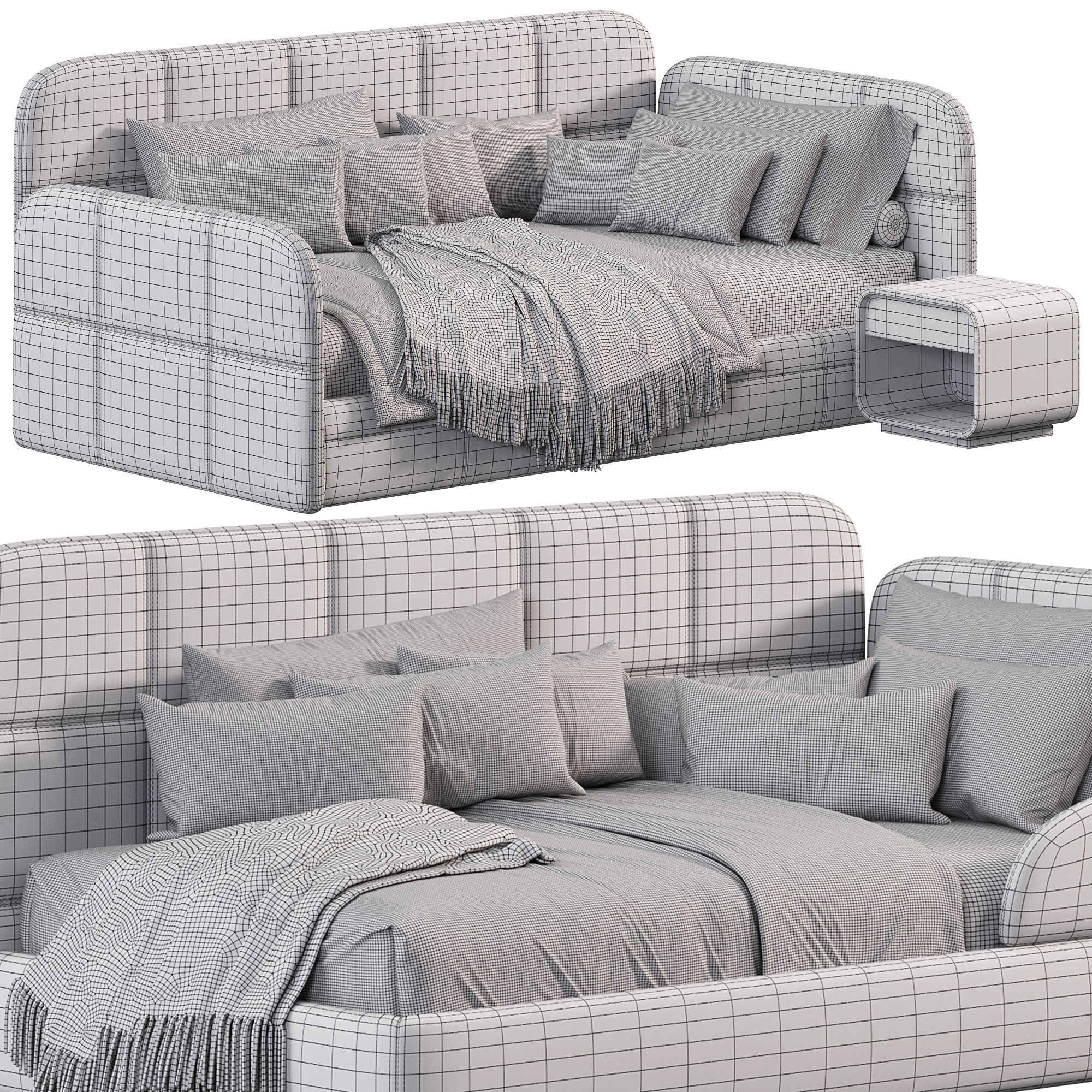 ACME Jagger Daybed and Trundle in Fabric 3D model | CGTrader
