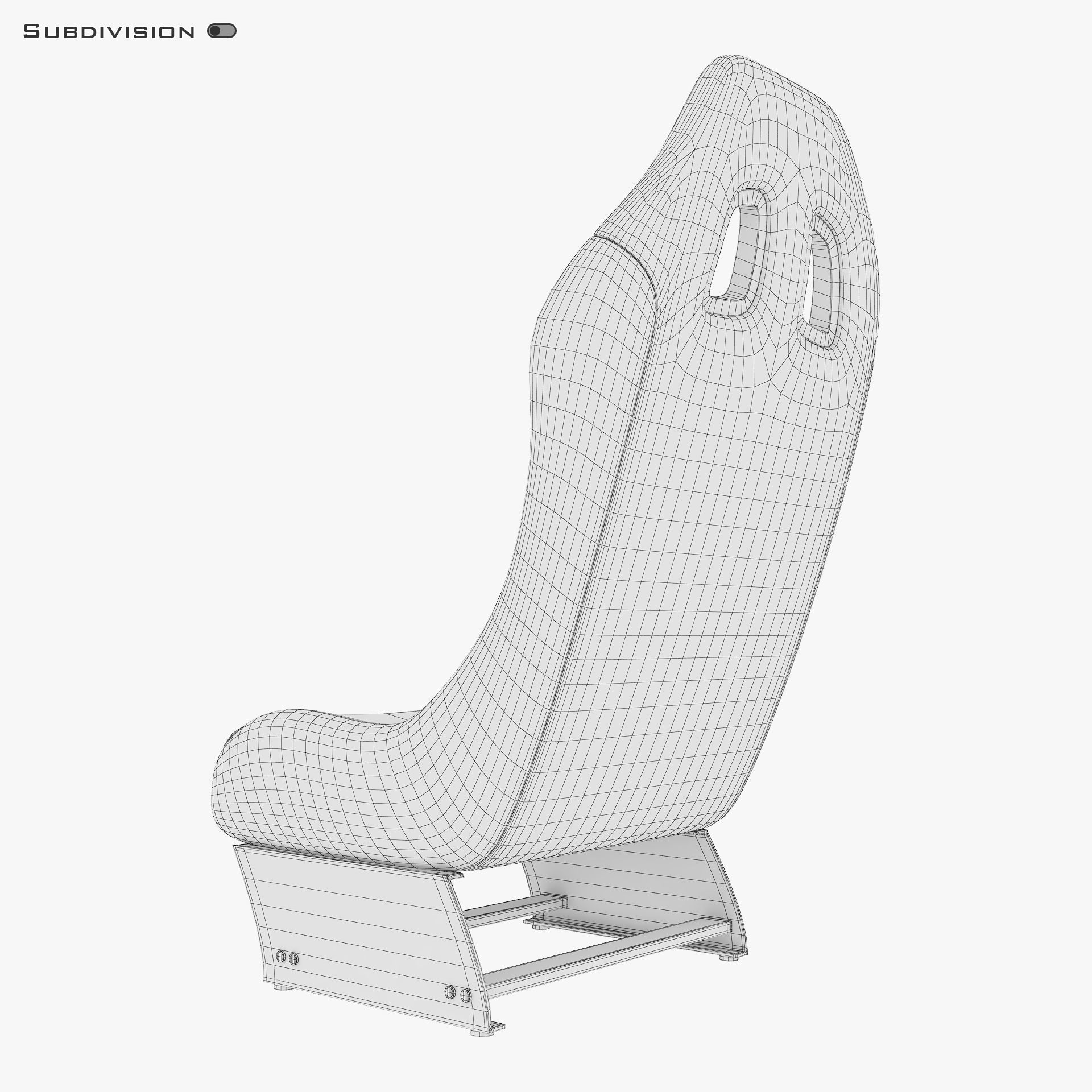 Car Racing Seat v 1 3D model | CGTrader
