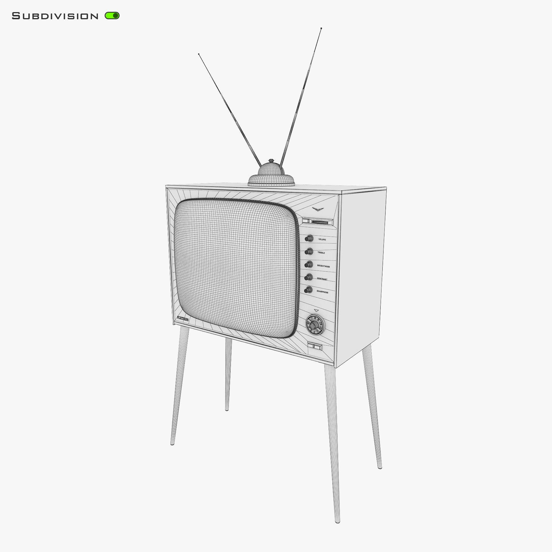 Retro TV v 1 3D model | CGTrader