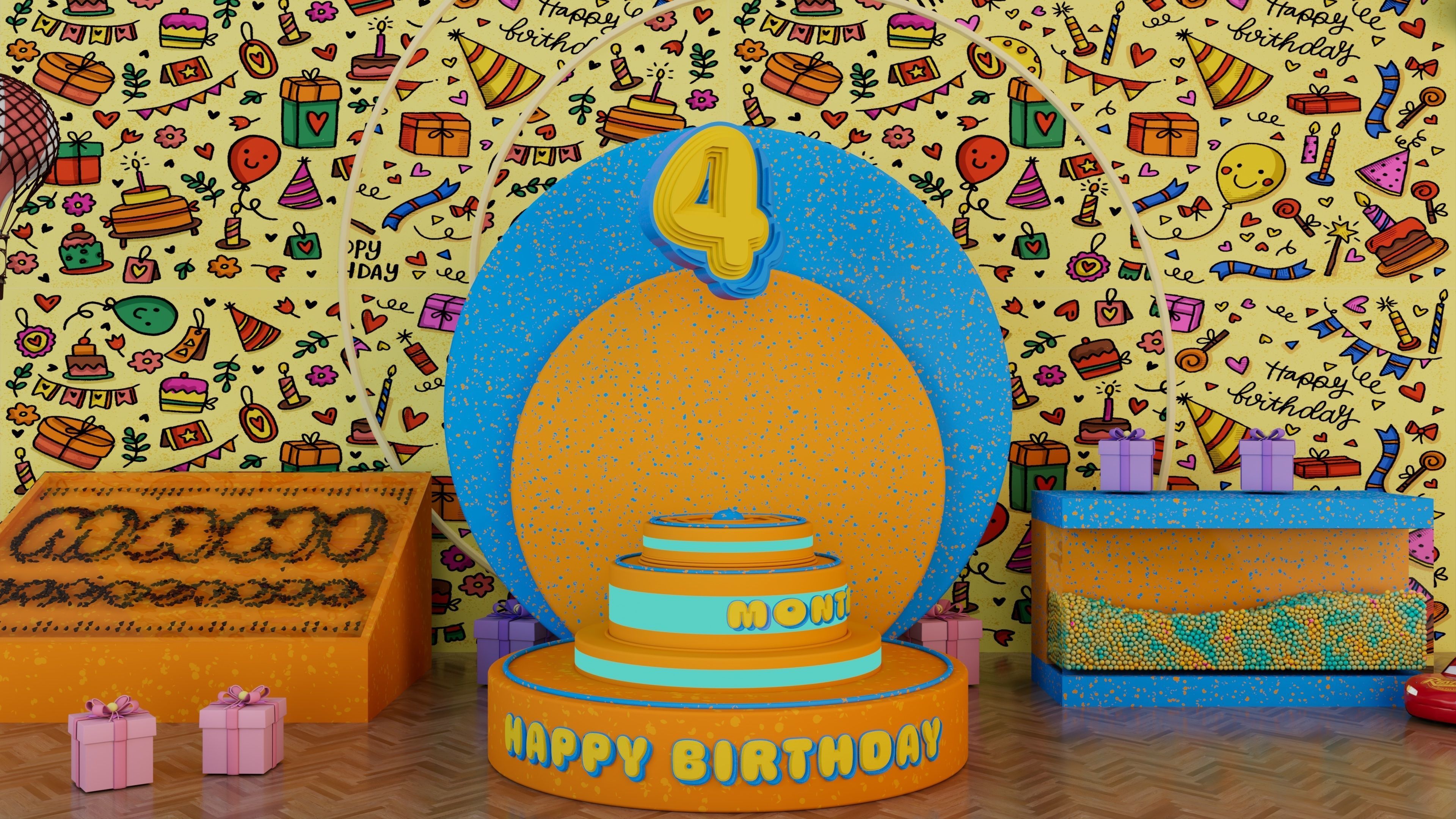 3D model Happy Birthday Wishes VR / AR / low-poly | CGTrader