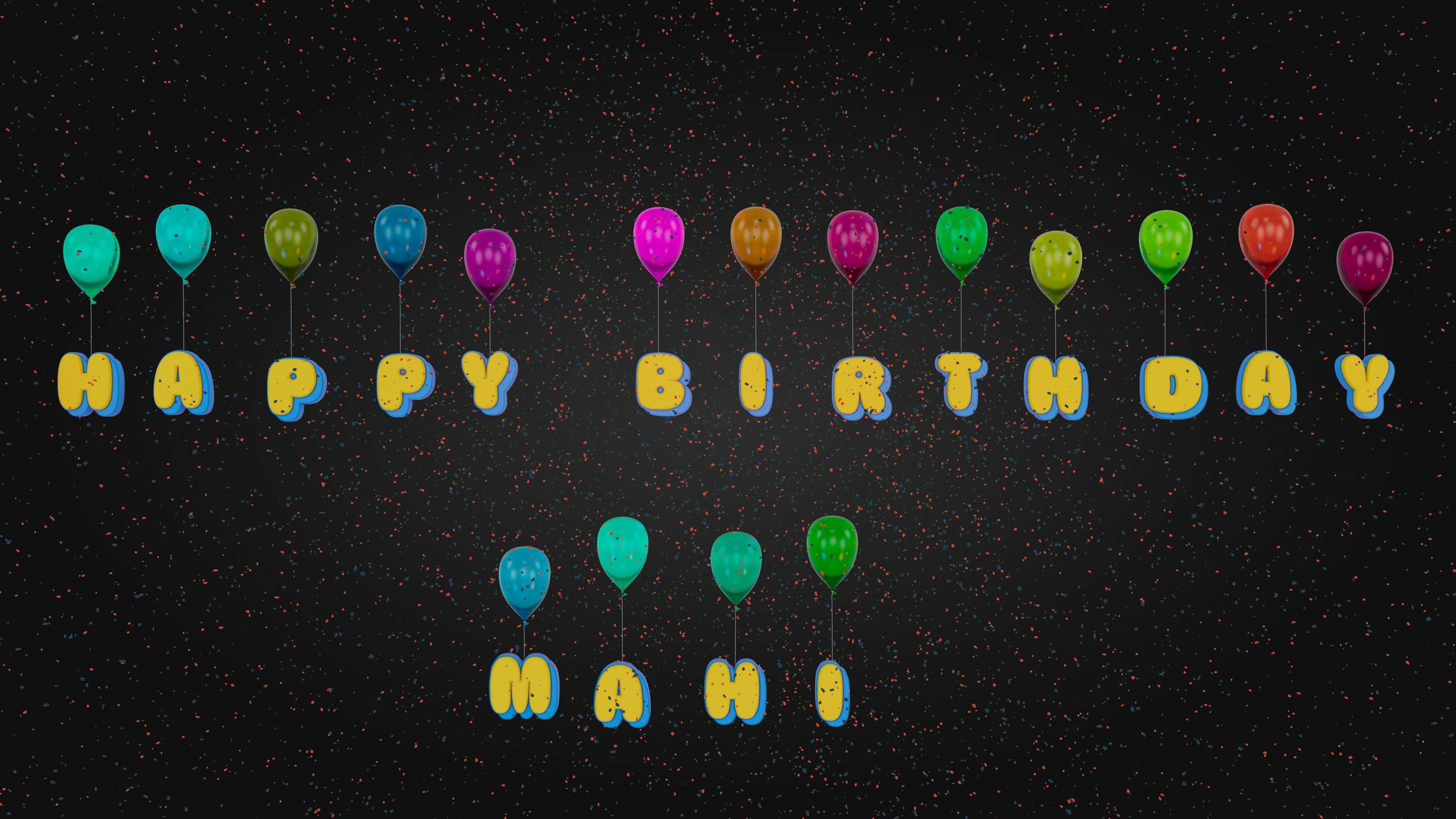 3D model Happy Birthday Wishes VR / AR / low-poly | CGTrader