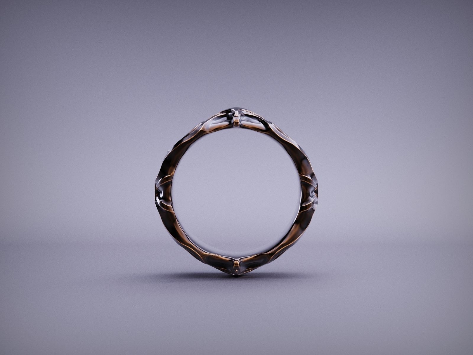 Band Modern Tech Ring 3D model 3D printable | CGTrader