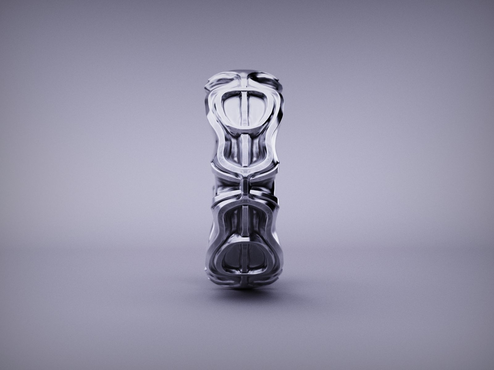 Band Modern Tech Ring 3D model 3D printable | CGTrader