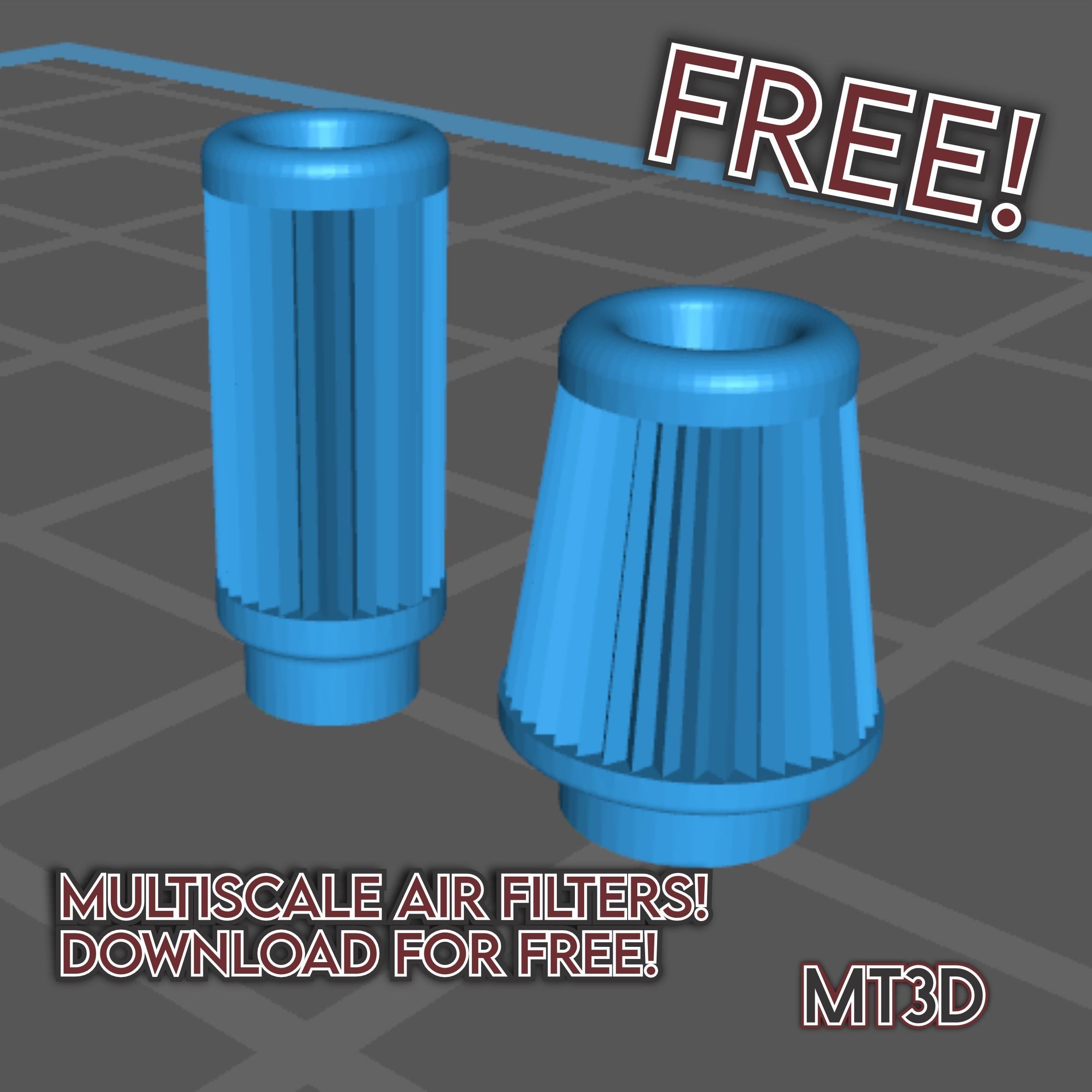 FREE AIR FILTERS FOR SCALE AUTOS AND DIORAMAS free 3D model 3D ...