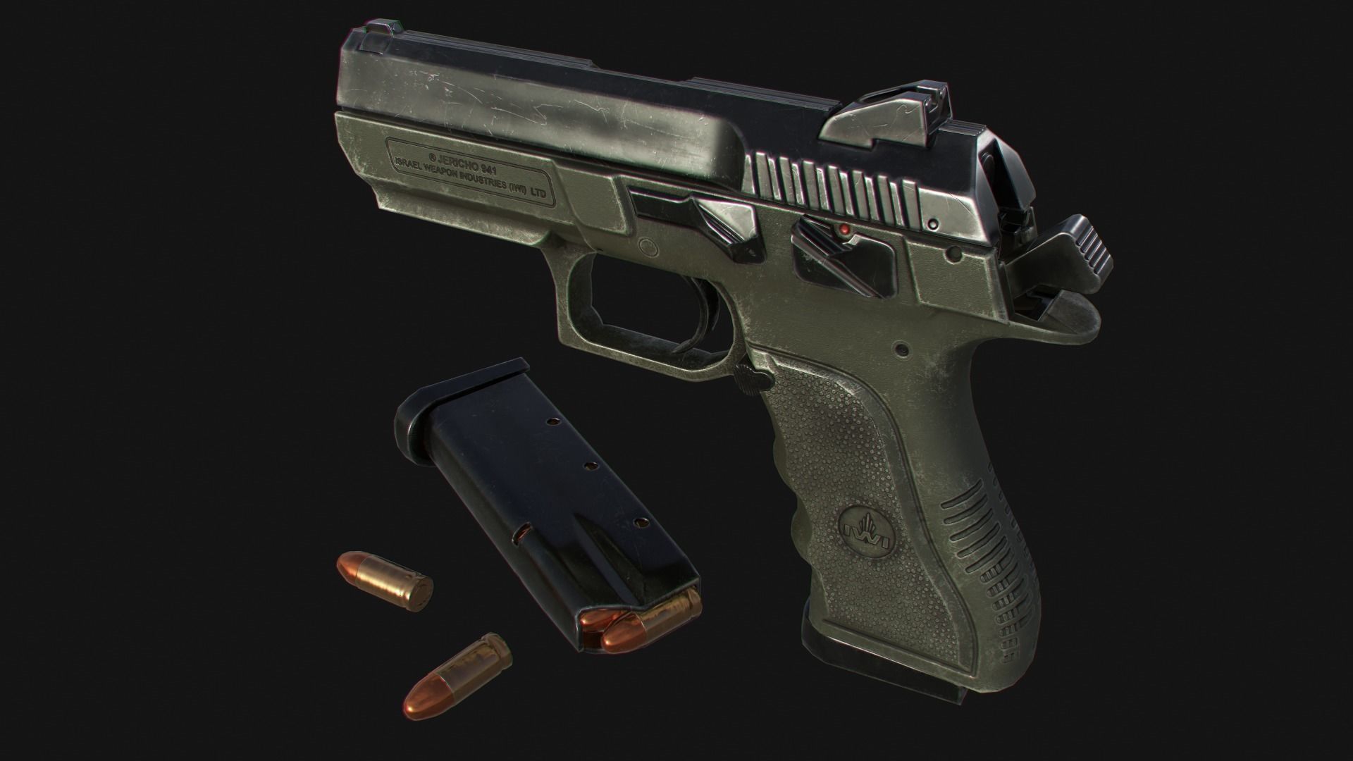 3D model IWI Jericho 941 Pistol VR / AR / low-poly | CGTrader