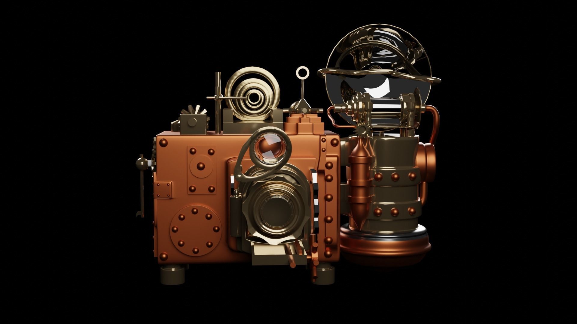 Steam punk camera 3D model | CGTrader