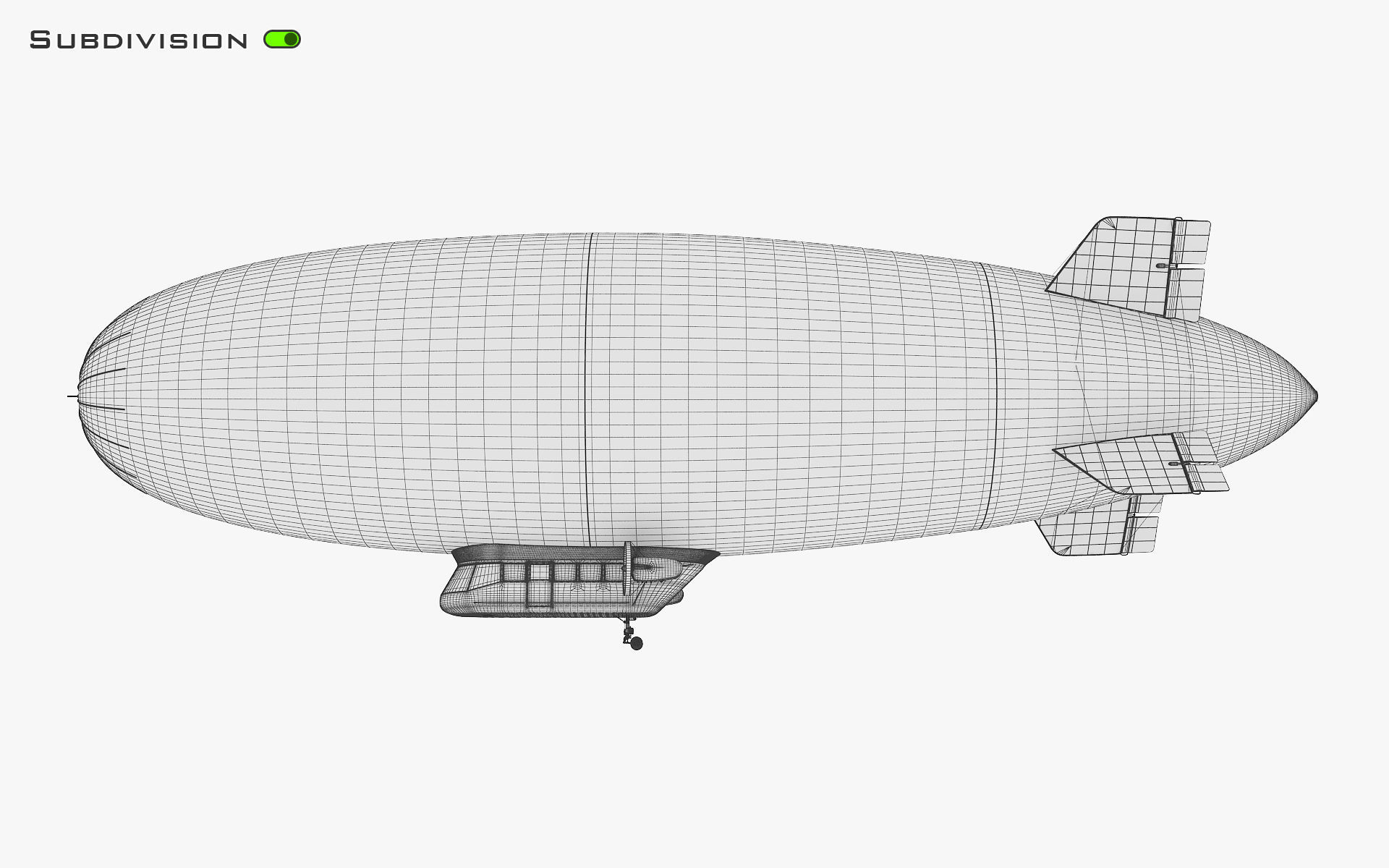 Blimp Airship v 1 3D model | CGTrader