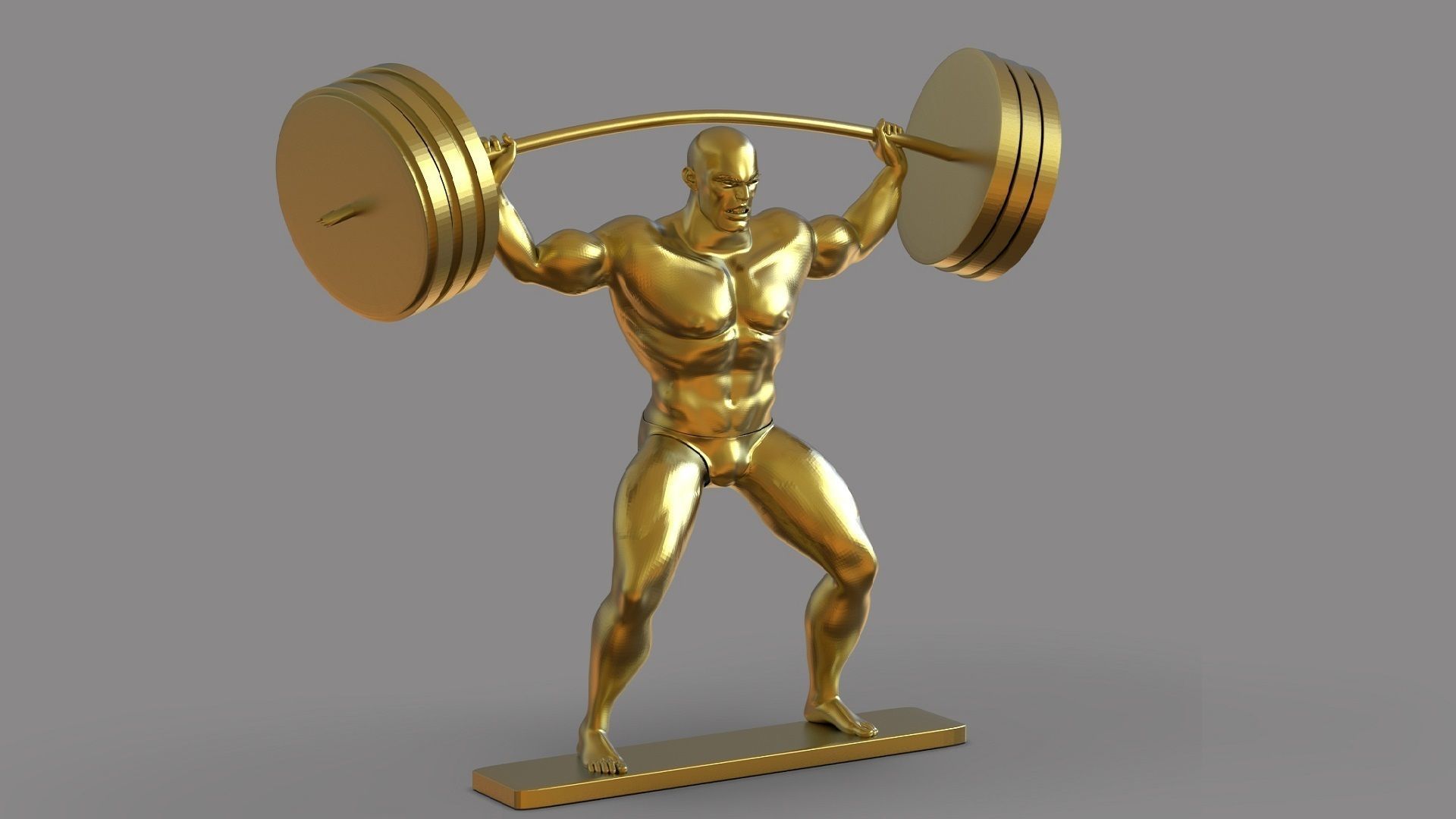 Strong Man Statue 3D model 3D printable | CGTrader