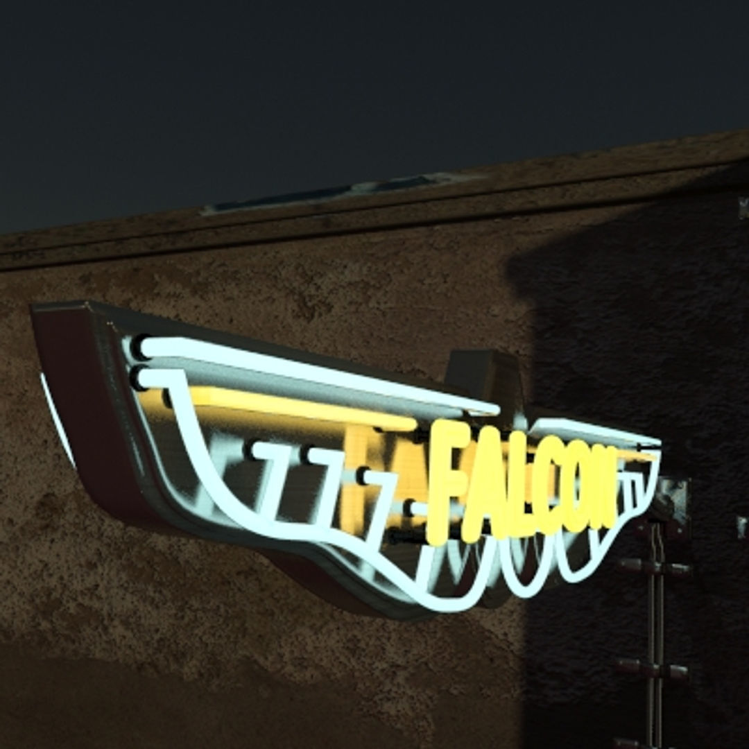 Animated Exterior Neon Sign 3D model | CGTrader