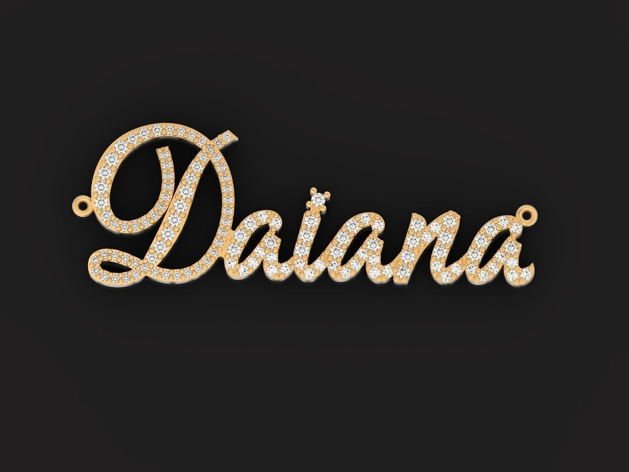 pendant name Daiana 2746 3D model 3D printable | CGTrader