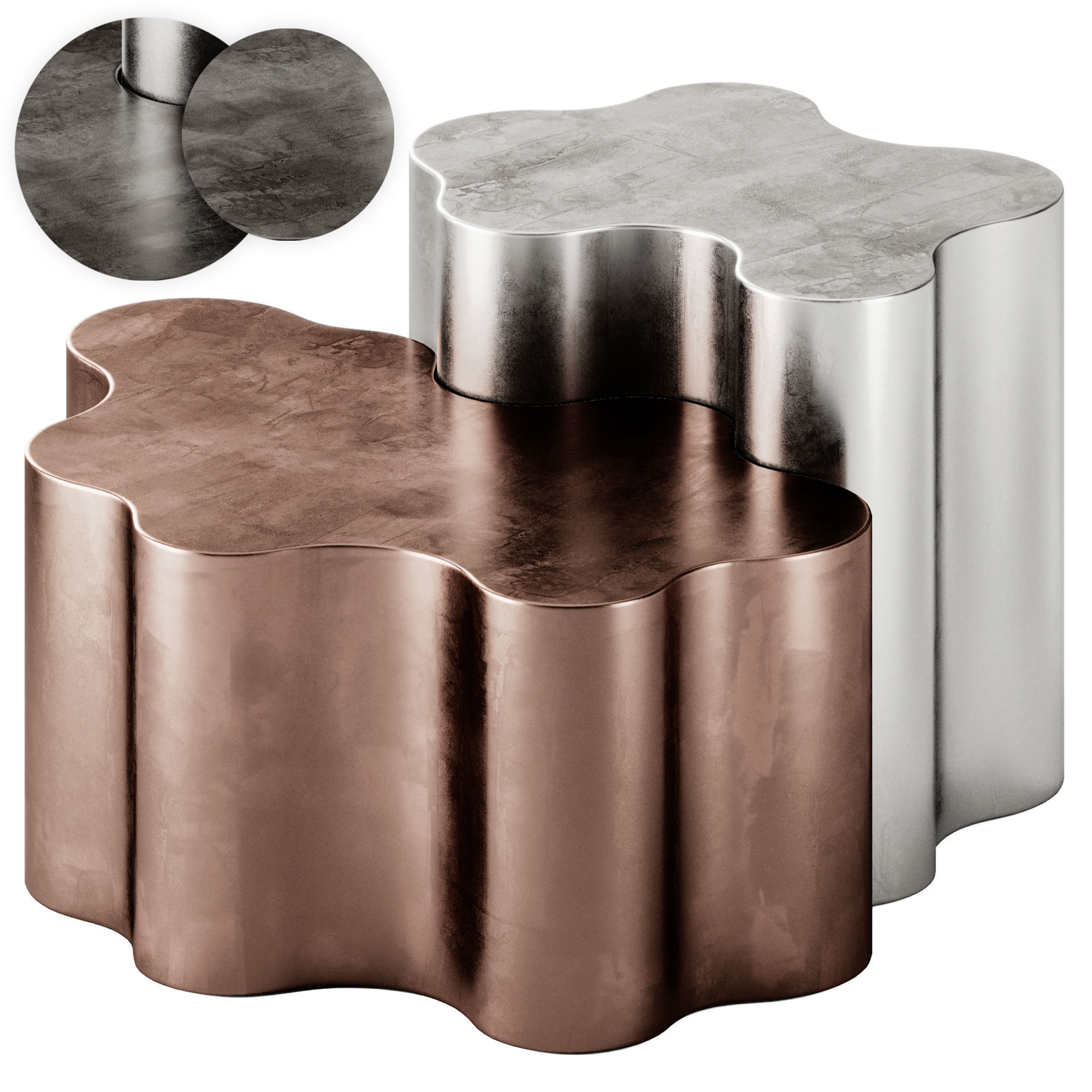 Teatro Magico Coffee Tables by Saba Italia 3D model | CGTrader