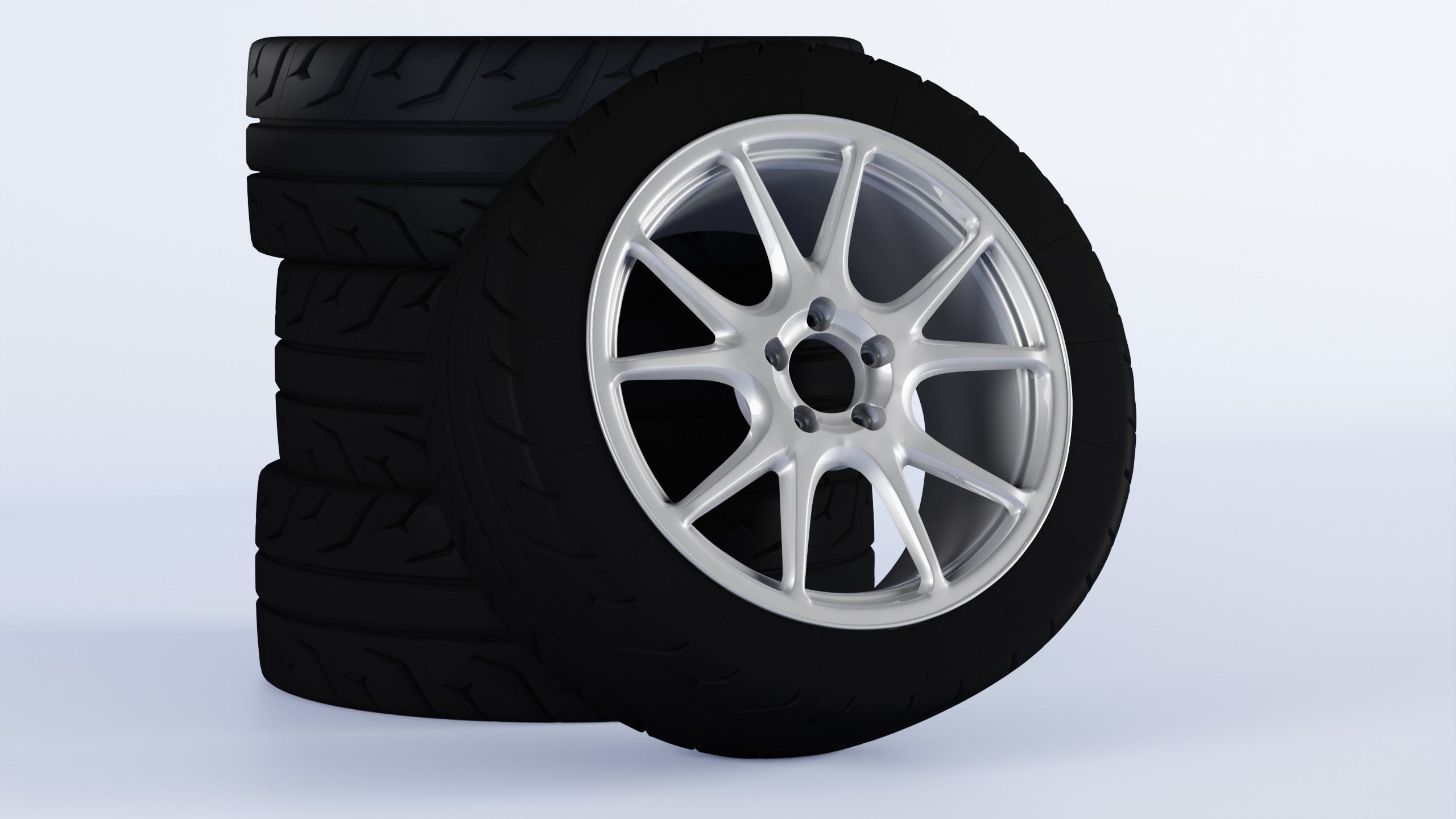 Konig Freeform Replica Car Rims With Tire 3D Model 3D model | CGTrader
