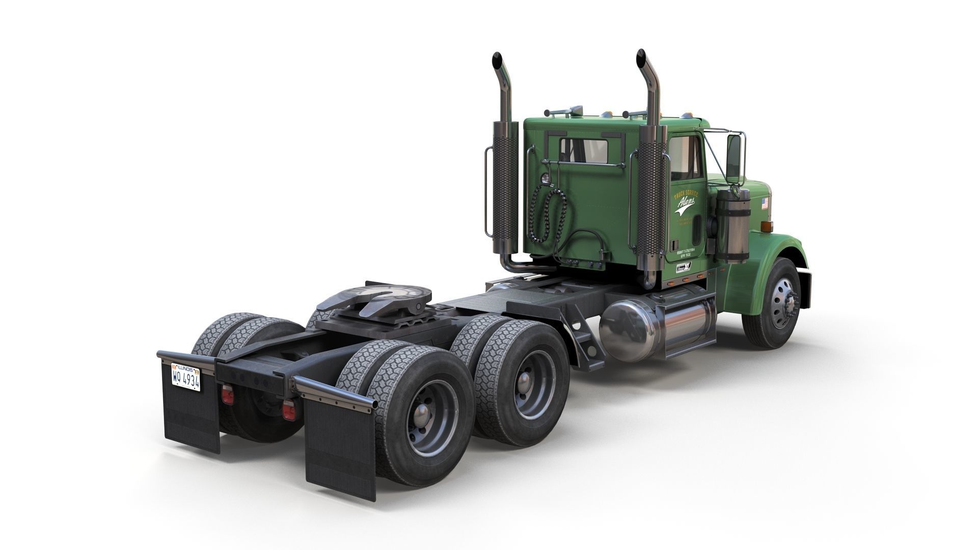 Freightliner Classic XL daycab truck 3D model animated | CGTrader