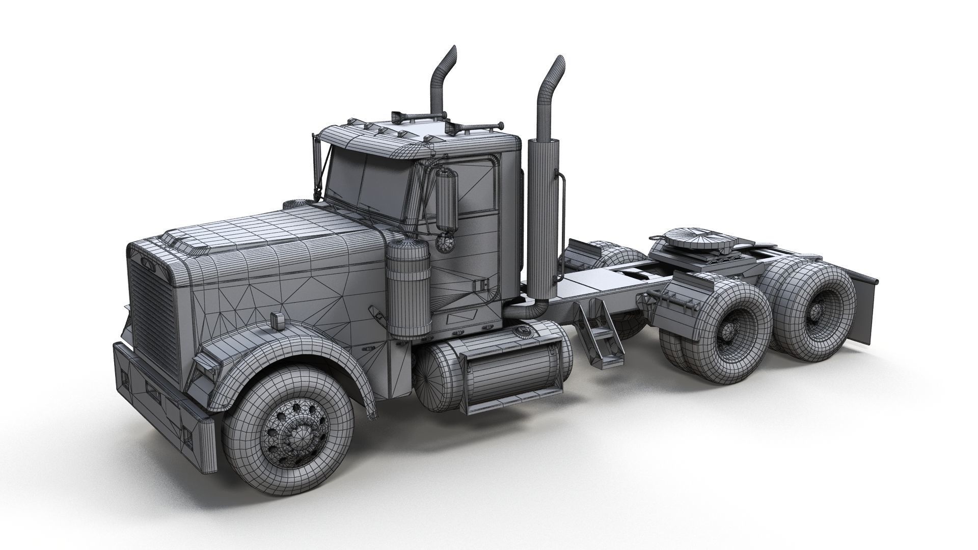 Freightliner Classic XL daycab truck 3D model animated | CGTrader