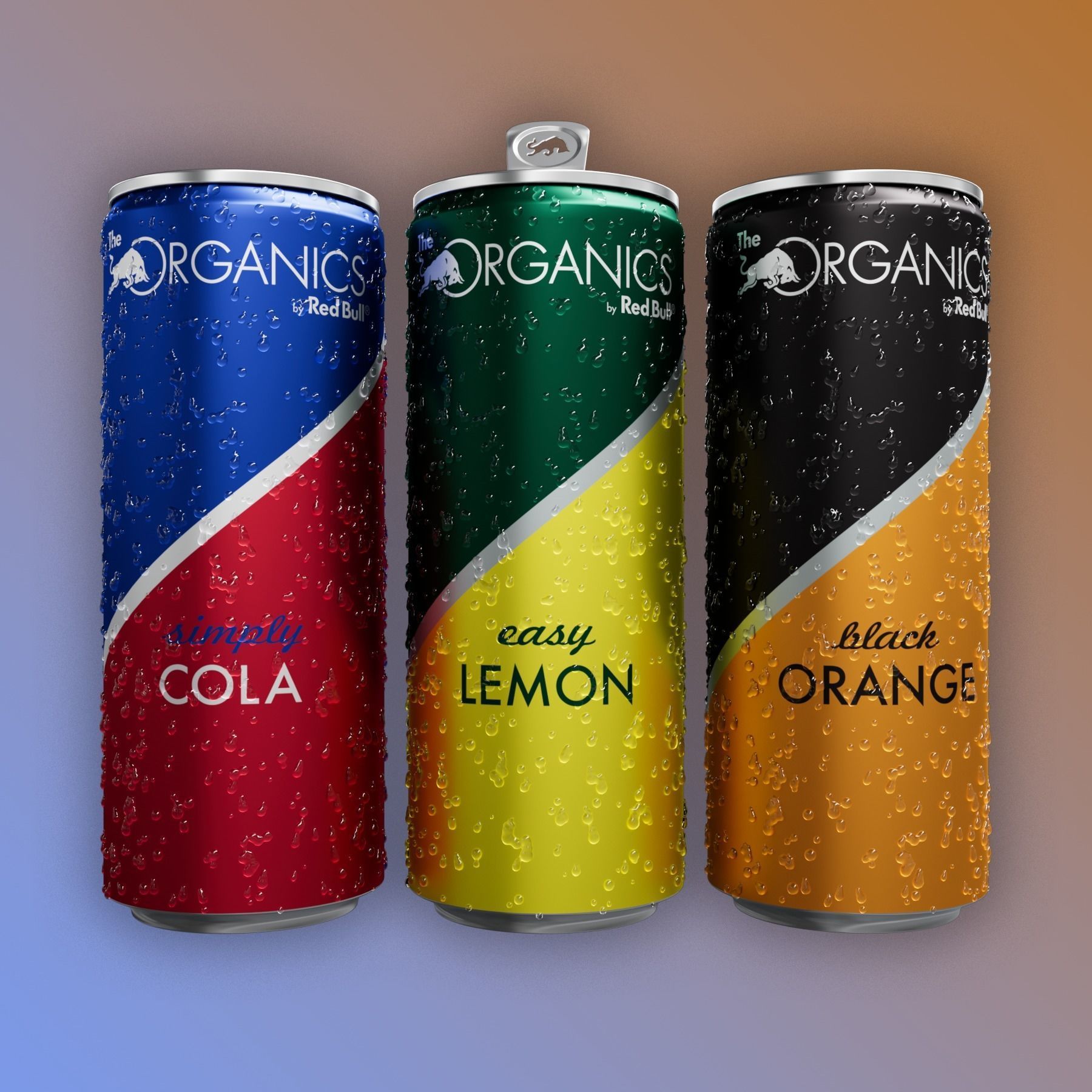 Red Bull Organics cans free 3D model | CGTrader