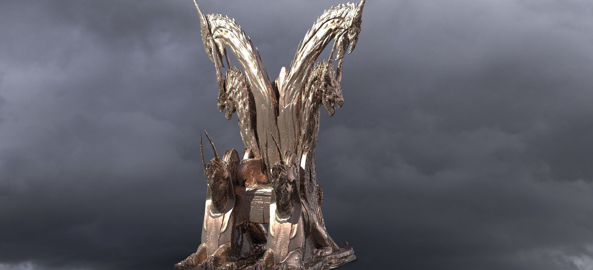 Serpent Throne Ancient 1 3D model | CGTrader