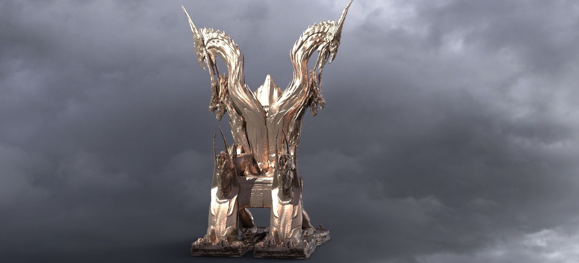 Ancient Serpent Throne 2 3D model | CGTrader