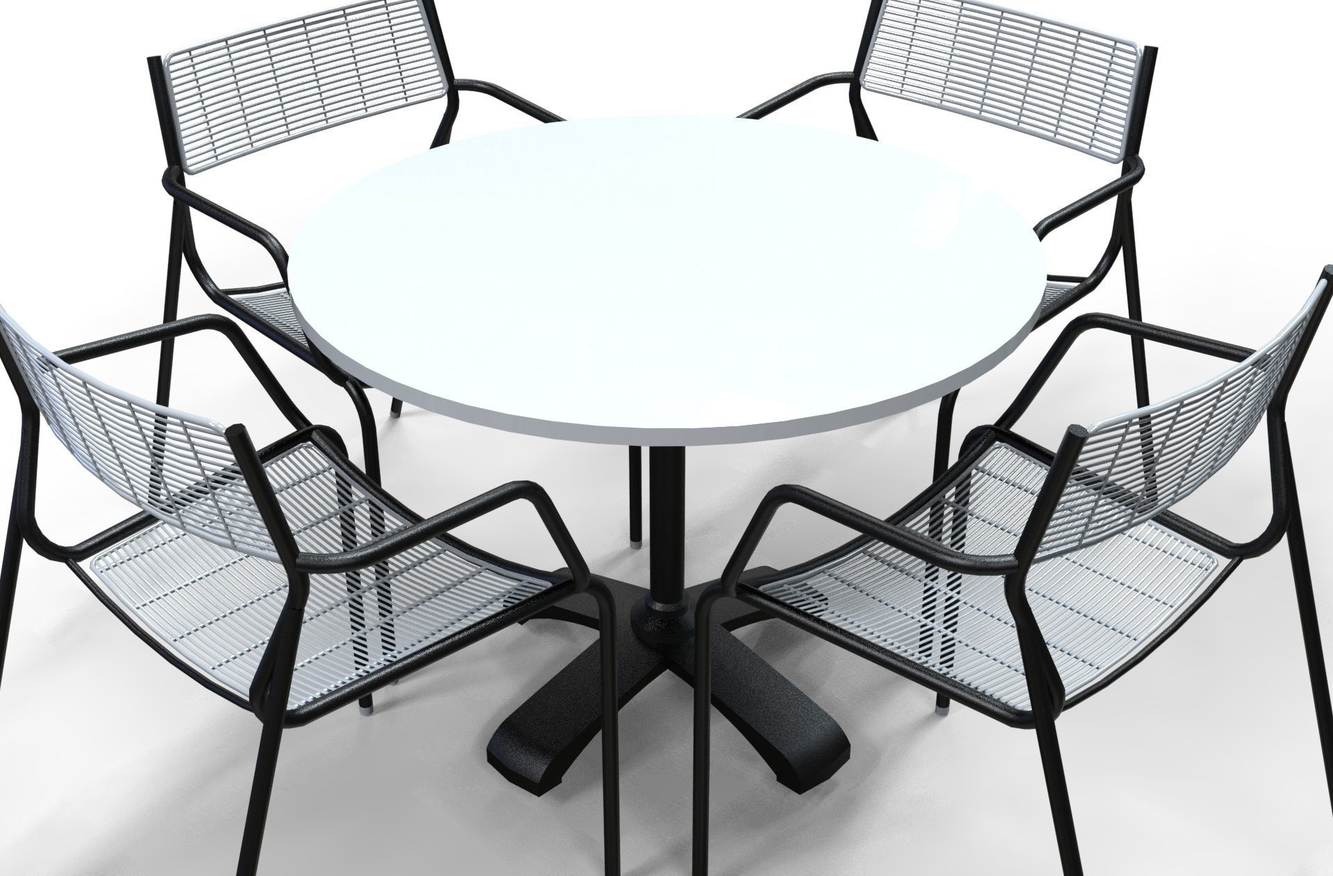 3d model cafe restaurant table armchair set 3D model | CGTrader