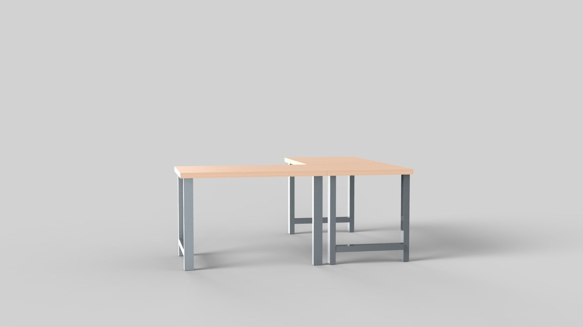 Uline H-8404 L-Shaped Industrial Packing Table free VR / AR / low-poly ...