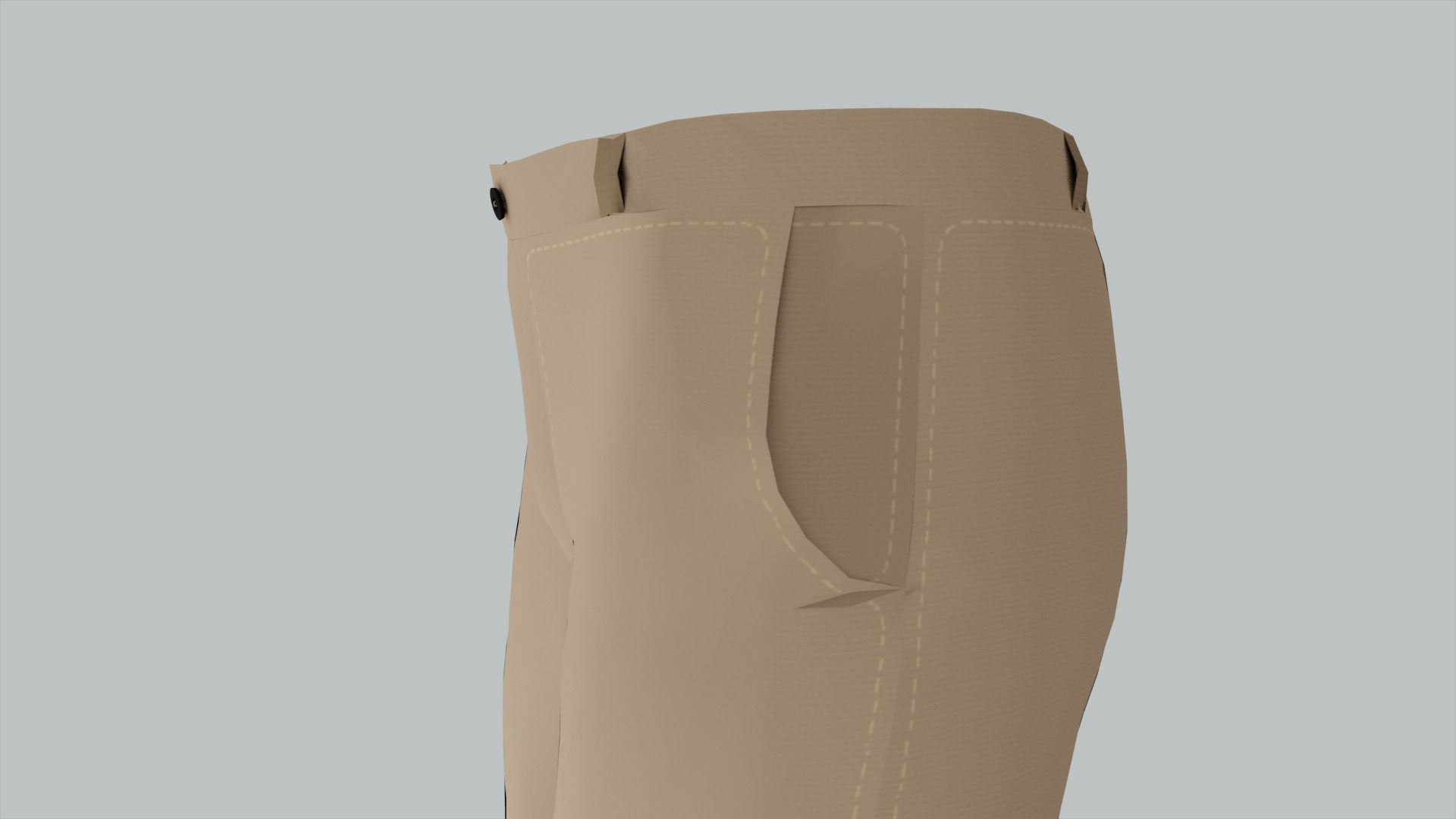 3D model Casual Long Trousers VR / AR / low-poly | CGTrader