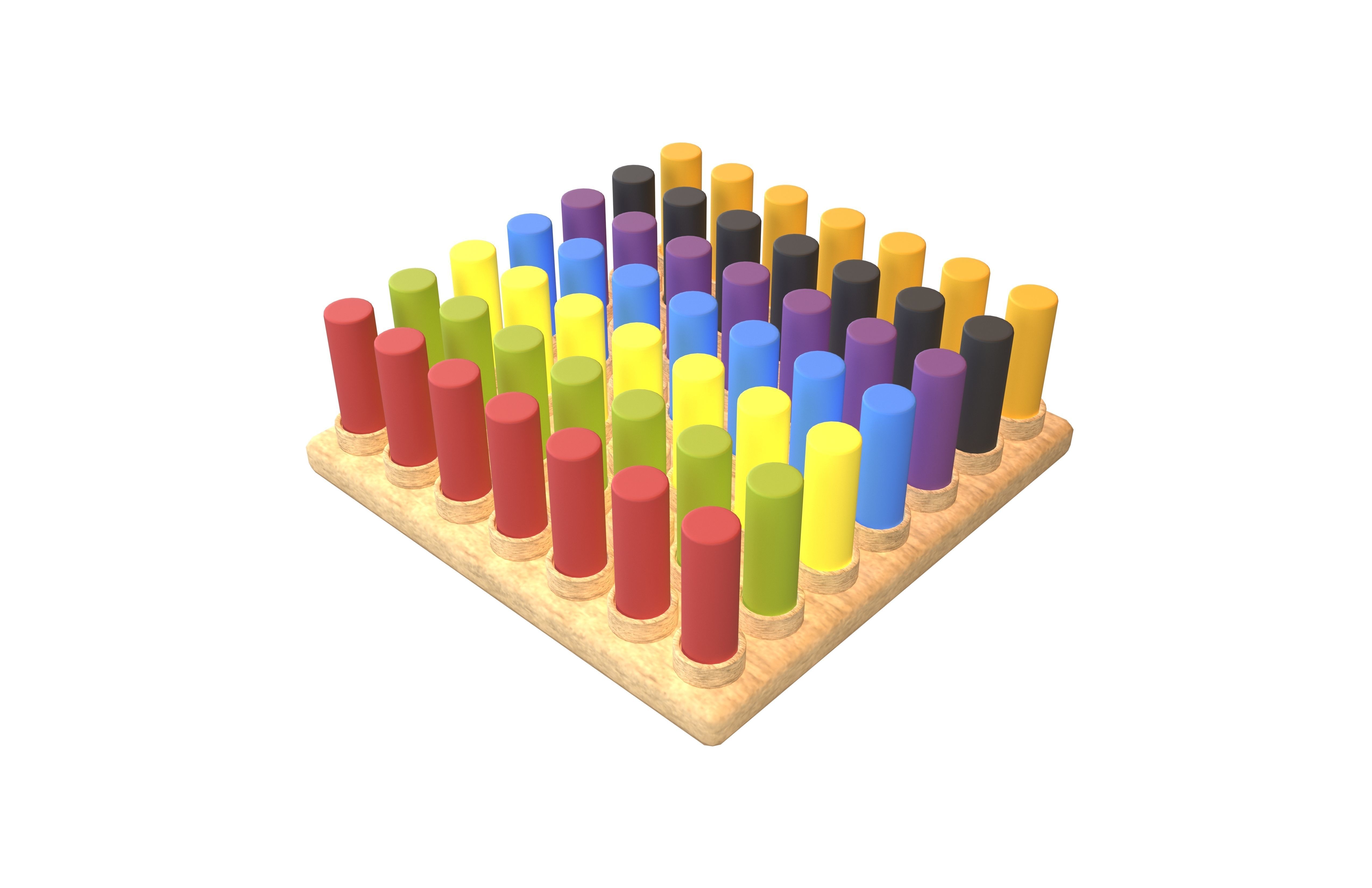 3D model Cylindrical Cognitive Board v1 001 VR / AR / low-poly | CGTrader