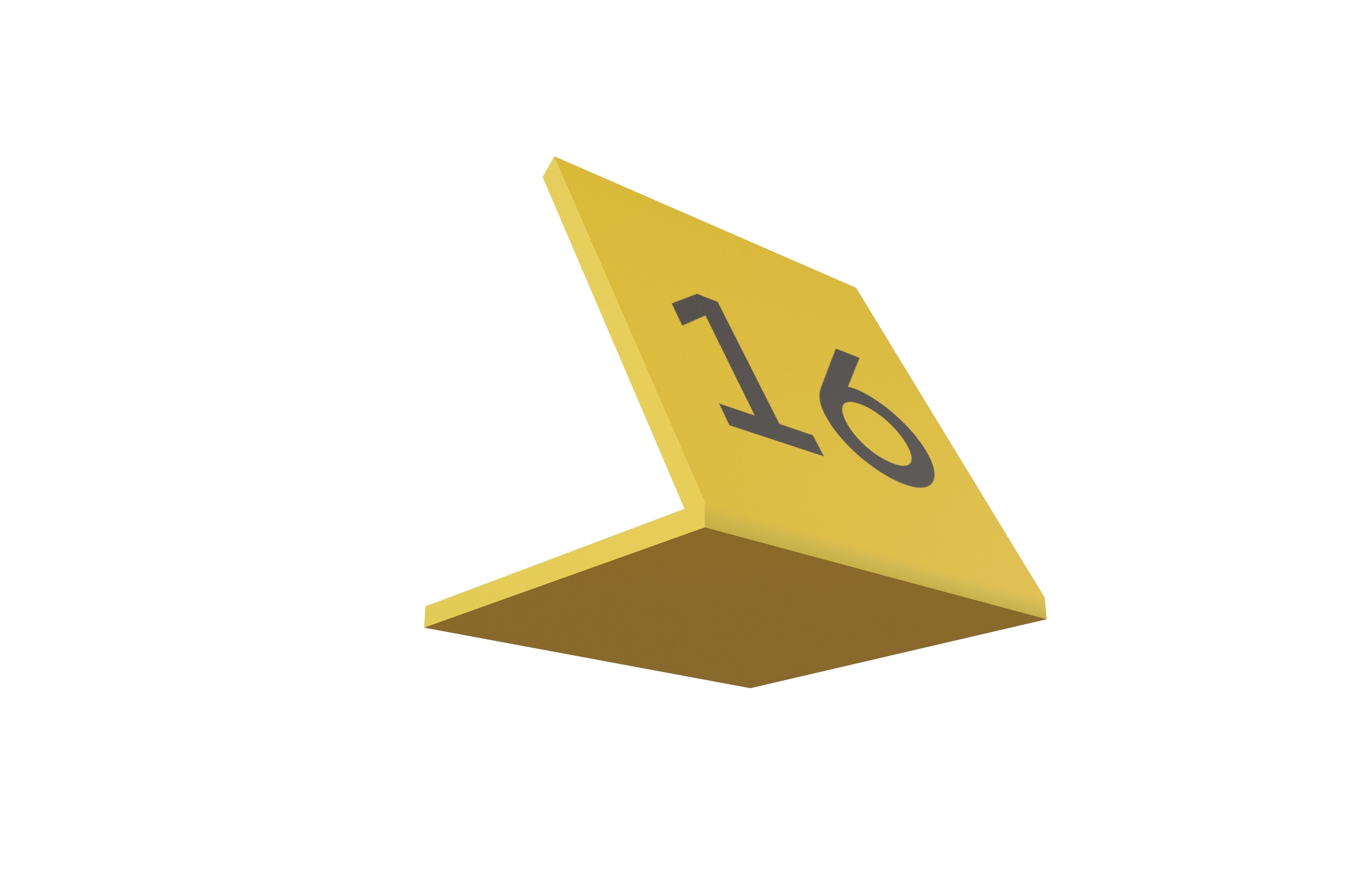 3D model Crime Evidence Number Tag 16 v1 001 VR / AR / low-poly | CGTrader