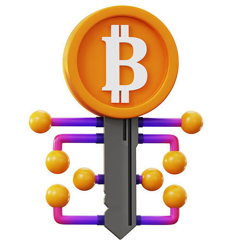3D model 3d Bitcoin Key VR / AR / low-poly | CGTrader