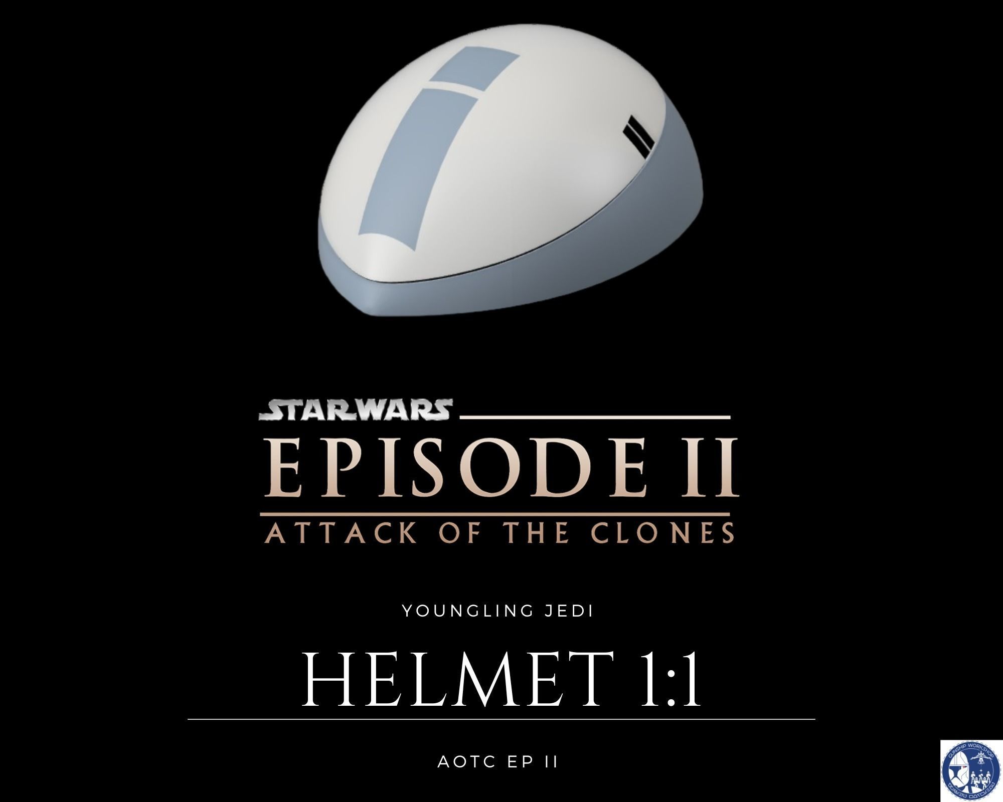 star wars AOTC youngling training jedi hemet for cosplay 3D model 3D ...