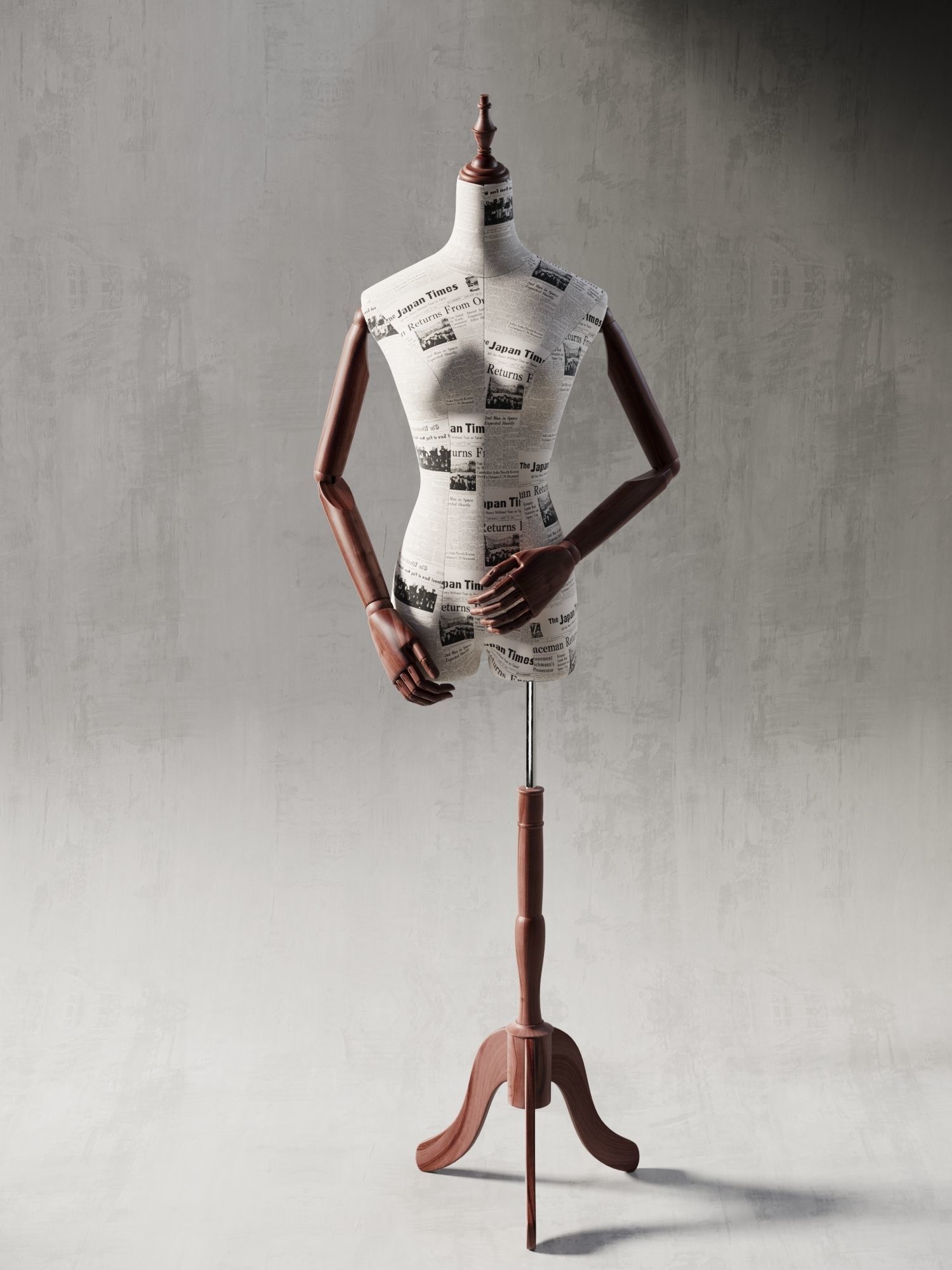 Newspaper Mannequin 3D model | CGTrader