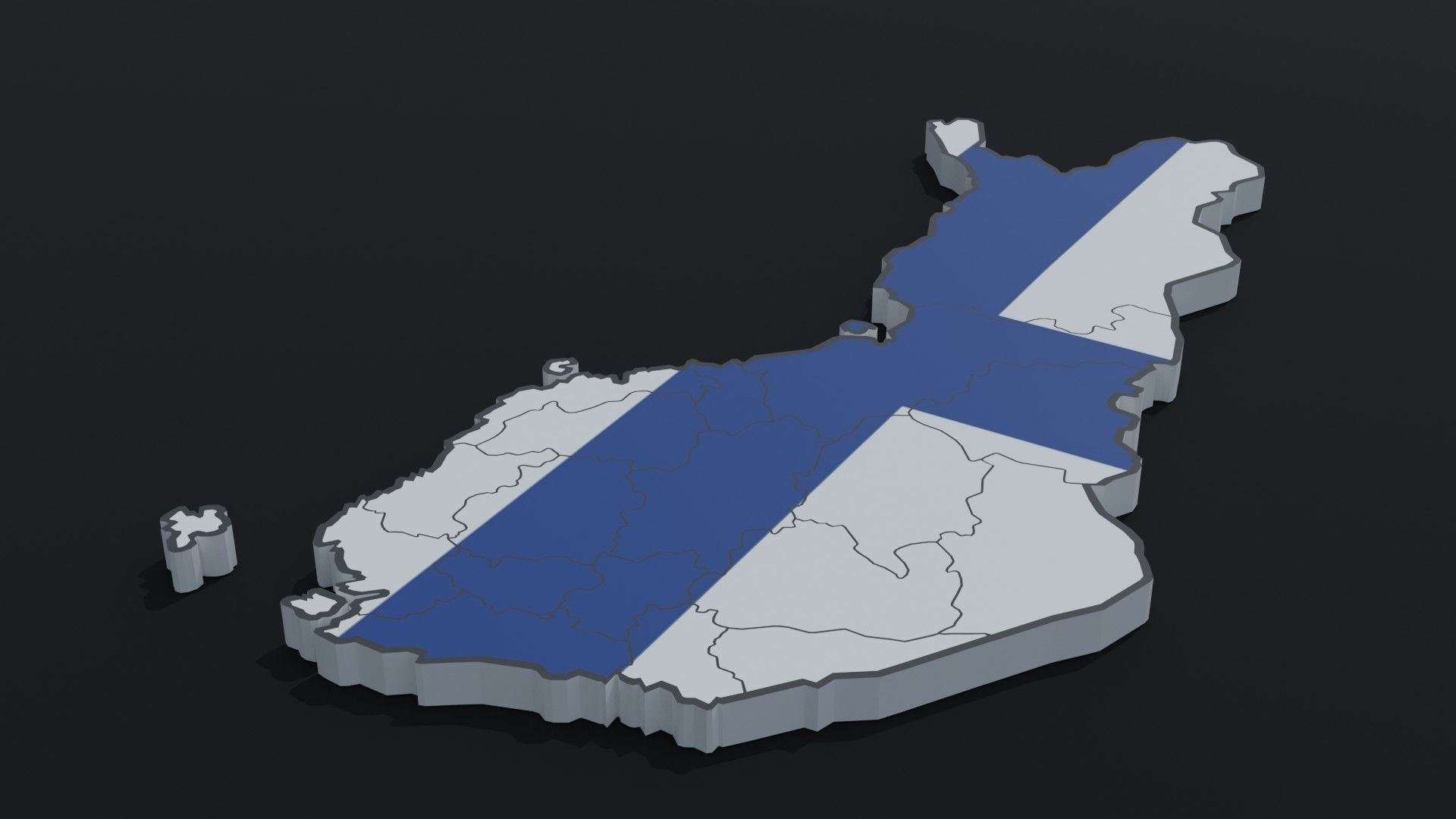 Political Map of Finland 3D model | CGTrader