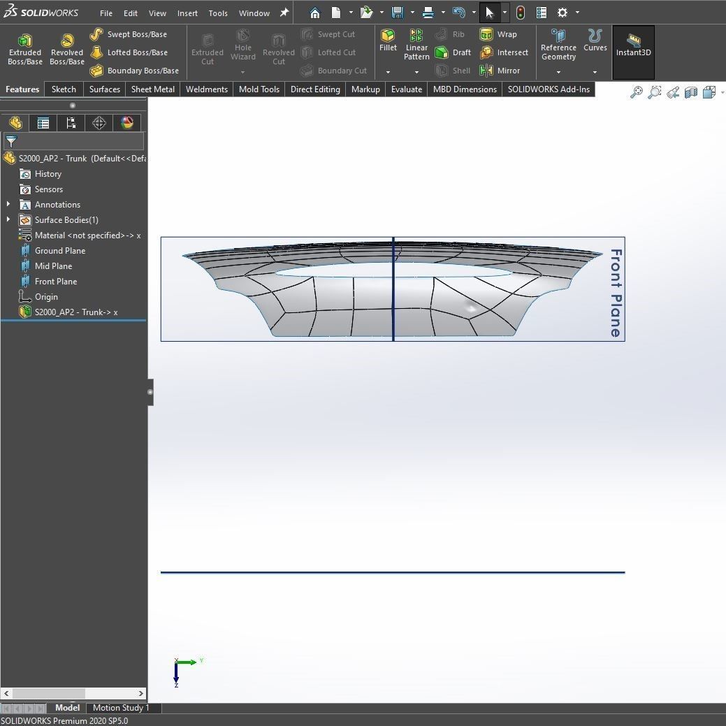 S2000 AP2 Trunk Exterior Surface Model - 3D Laser-Scanned 3D model ...