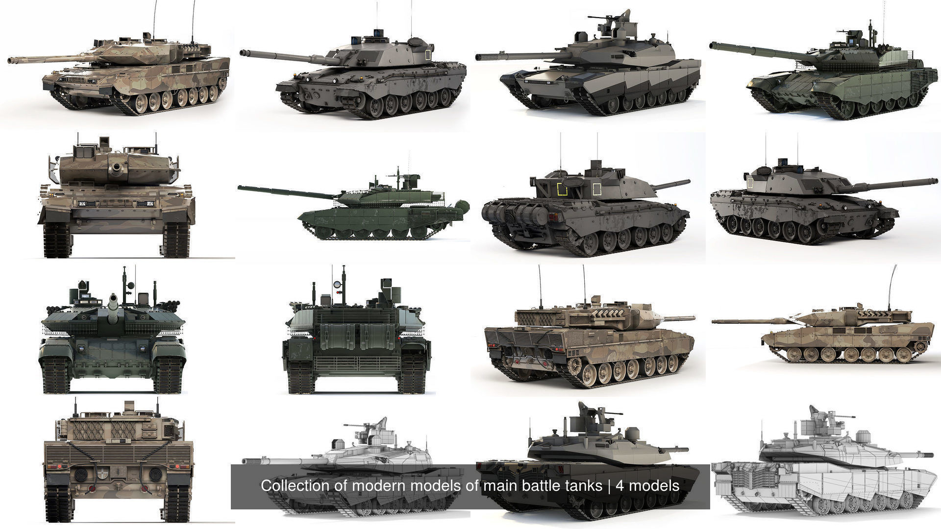 Collection of modern models of main battle tanks | CGTrader