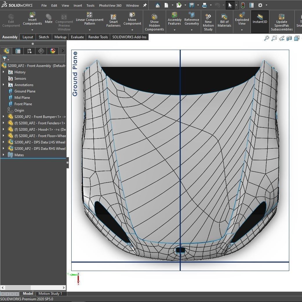 S2000 AP2 Front Assembly Exterior Surfaces - 3D Laser-Scanned 3D model ...