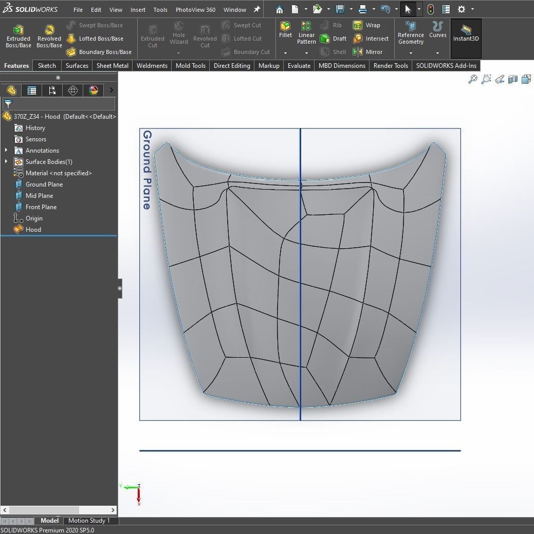370Z Z34 Hood Exterior Surface Model - 3D Laser-Scanned 3D model | CGTrader