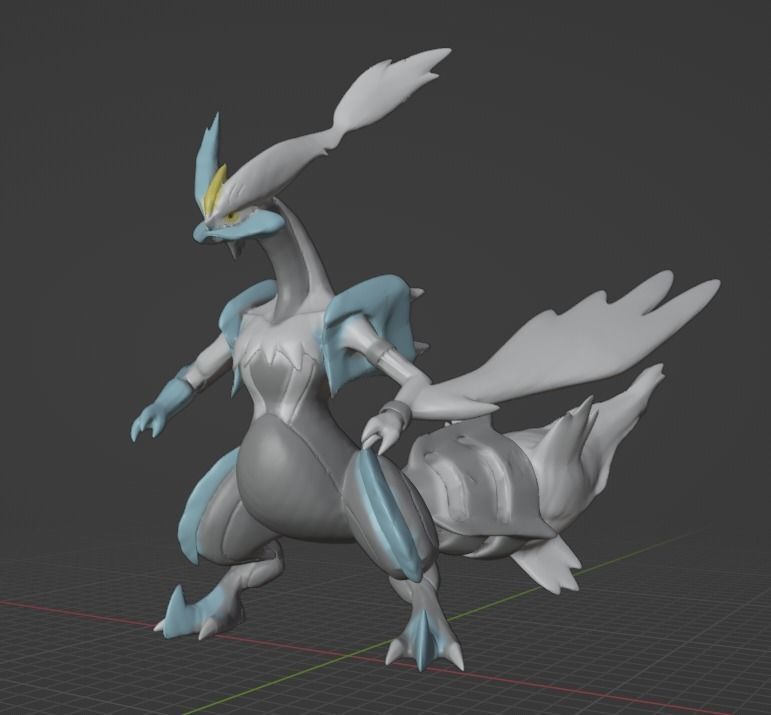 White Kyurem 3D model 3D printable | CGTrader