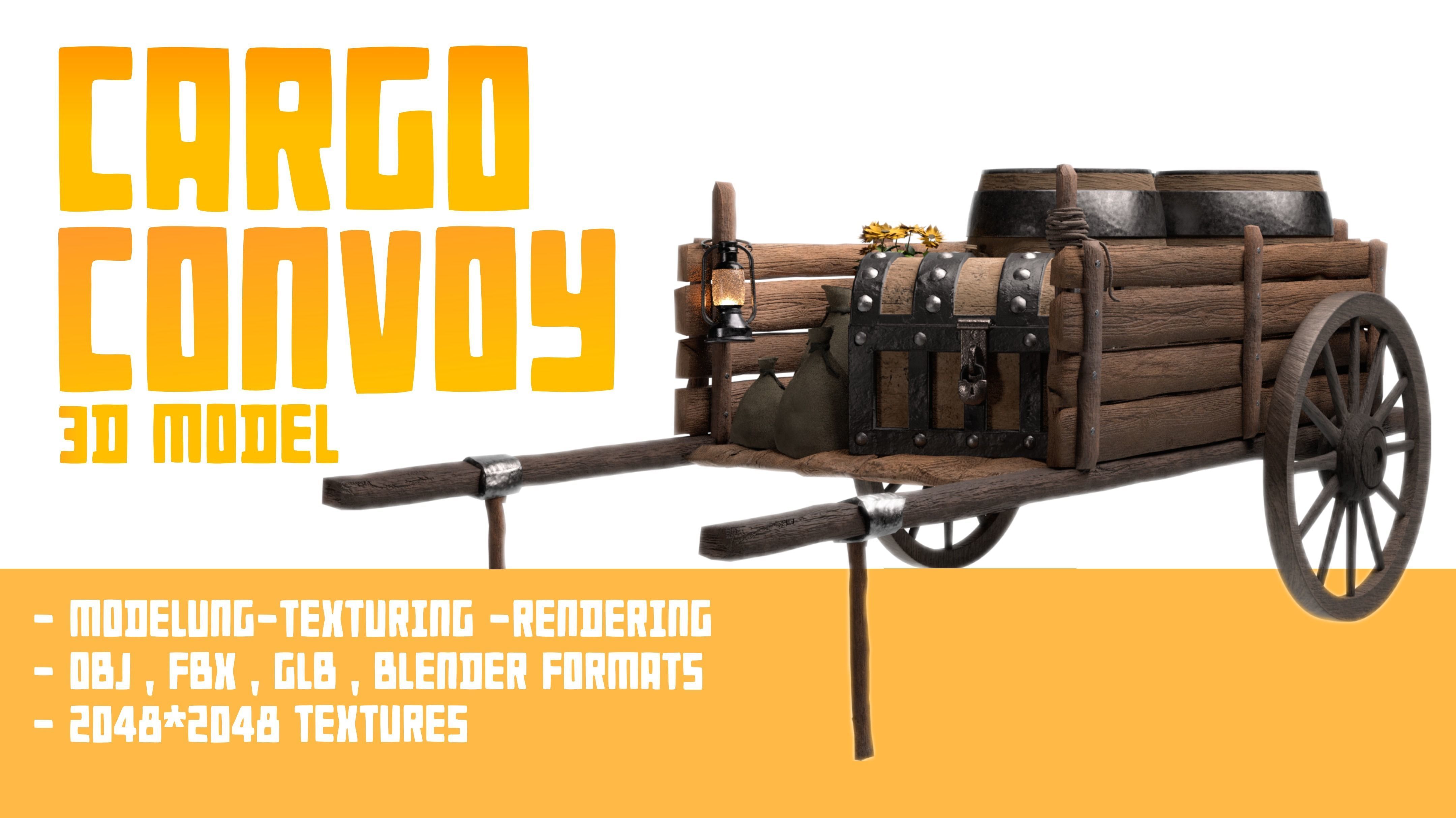 3D model cargo cart VR / AR / low-poly | CGTrader