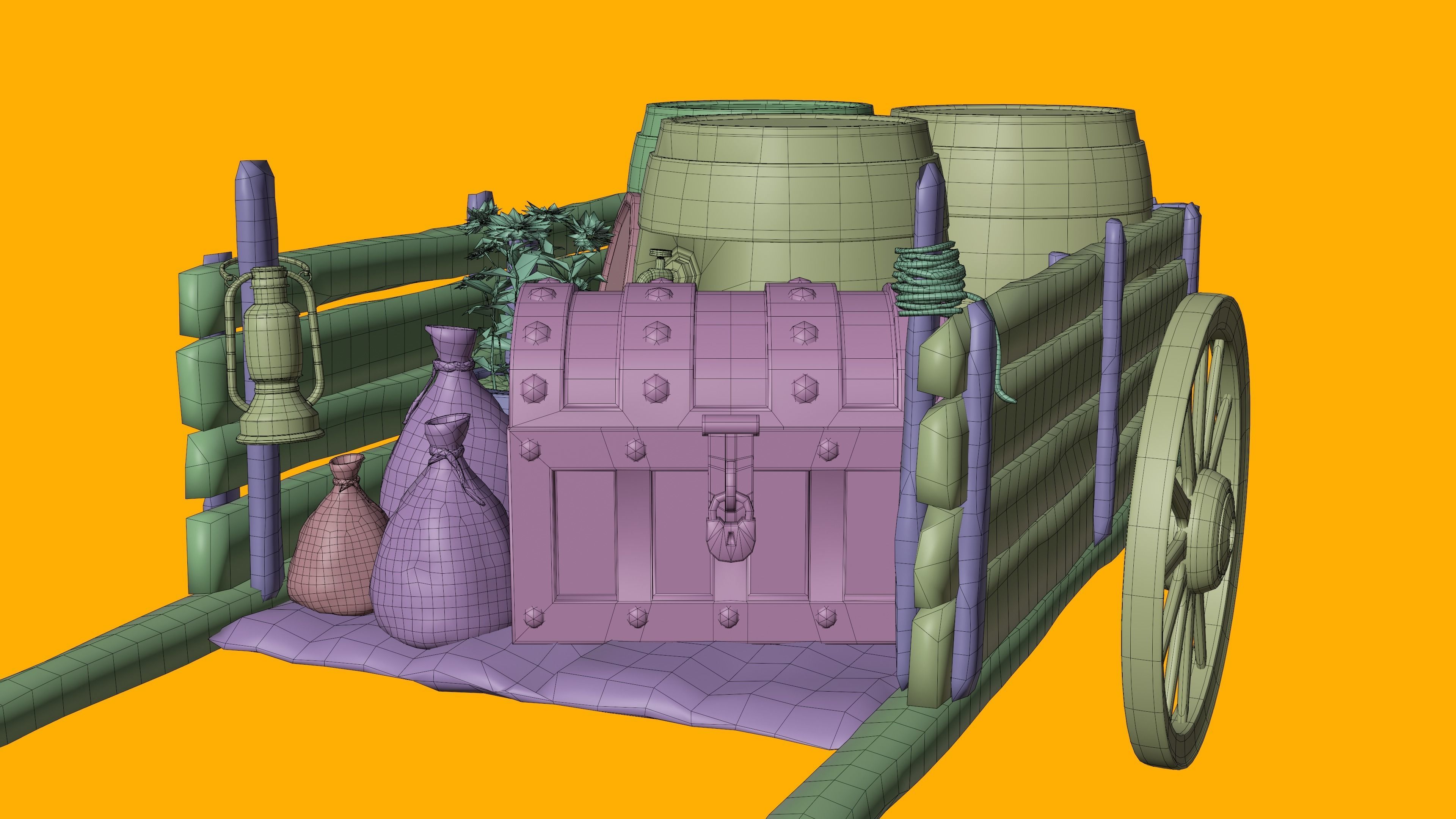 3D model cargo cart VR / AR / low-poly | CGTrader
