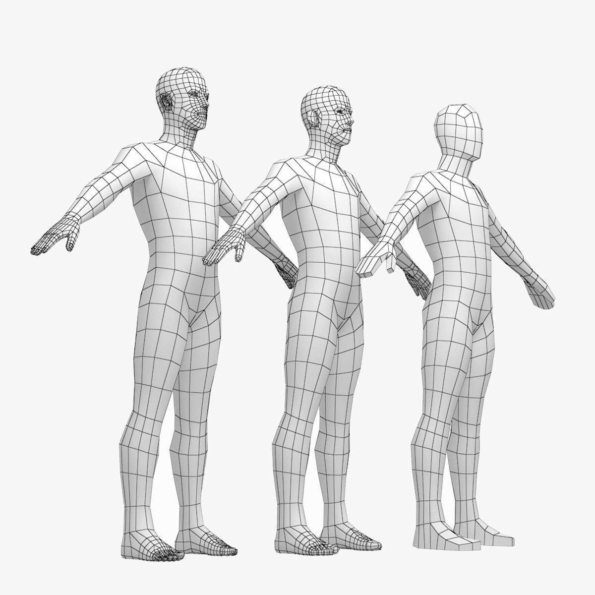 Natural Male in A-Pose Base Mesh 3D model | CGTrader