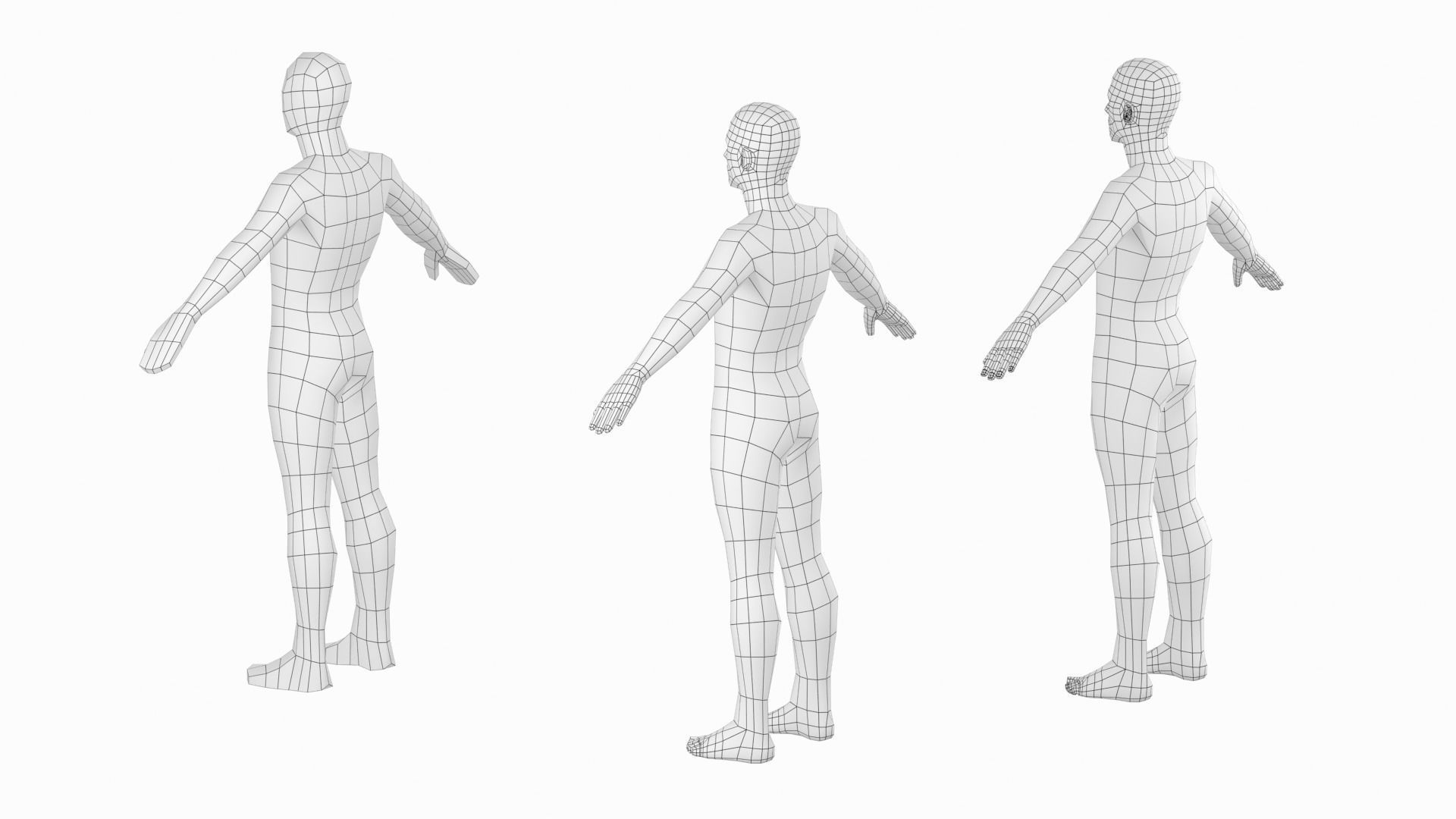 Natural Male in A-Pose Base Mesh 3D model | CGTrader